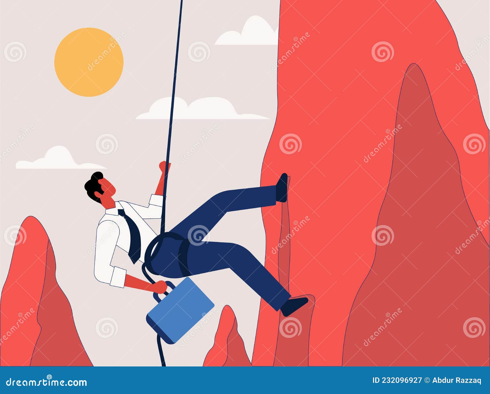 Get To the Top Illustration Concept Vector Stock Illustration ...