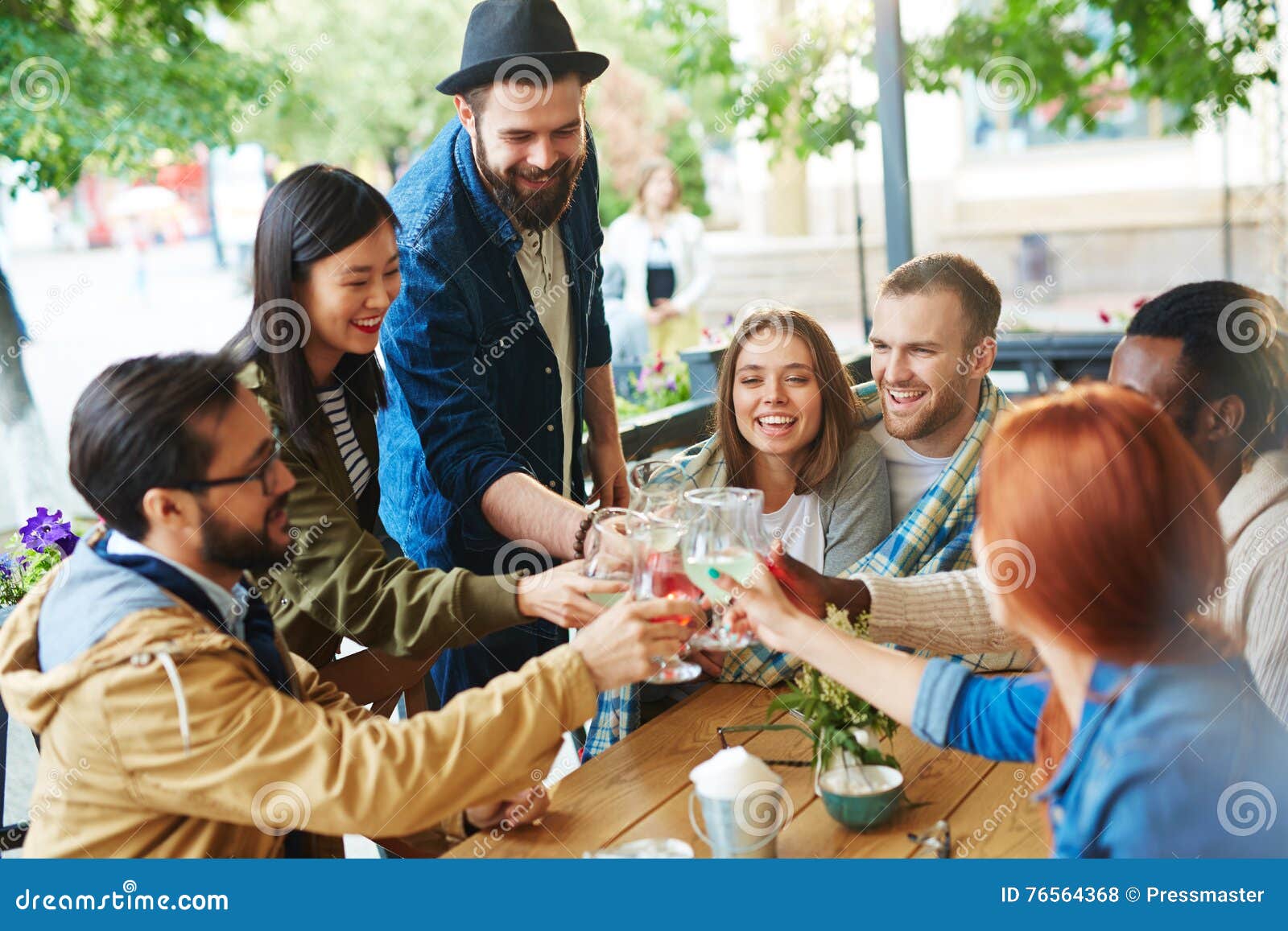 Get-together of friends stock photo. Image of young, women - 76564368