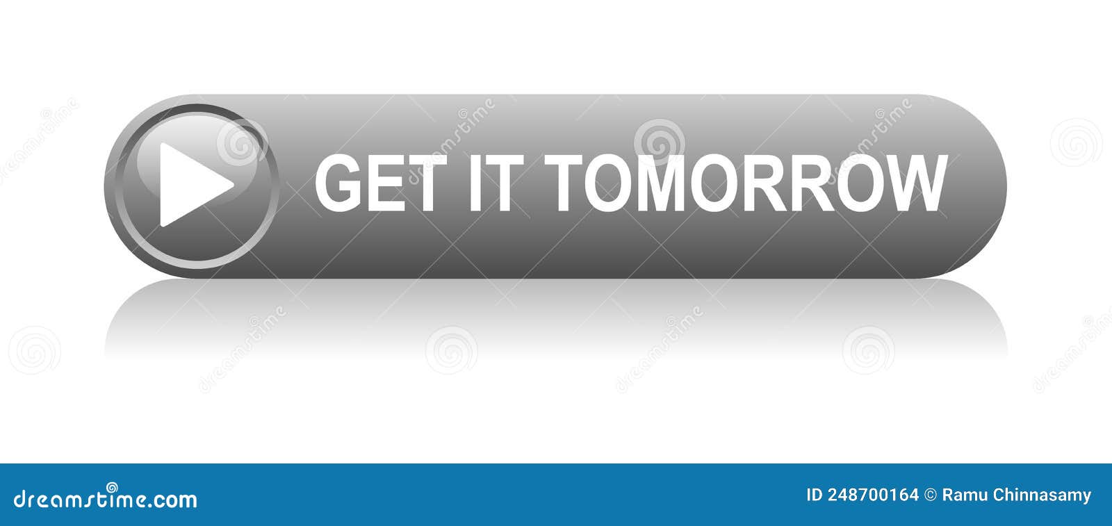 Get it Tomorrow Web Button Icon on White Stock Illustration ...