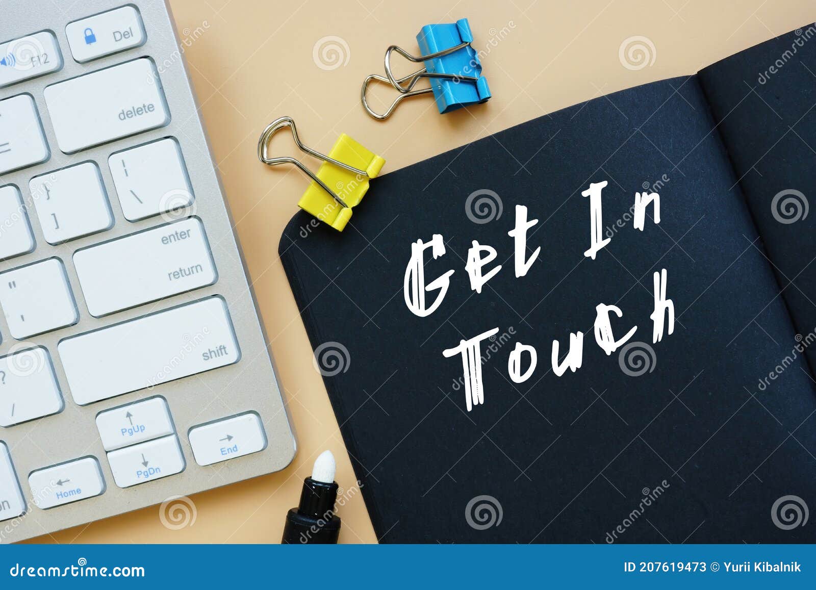 Get in Touch Sign on the Page Stock Image - Image of failure, promo ...