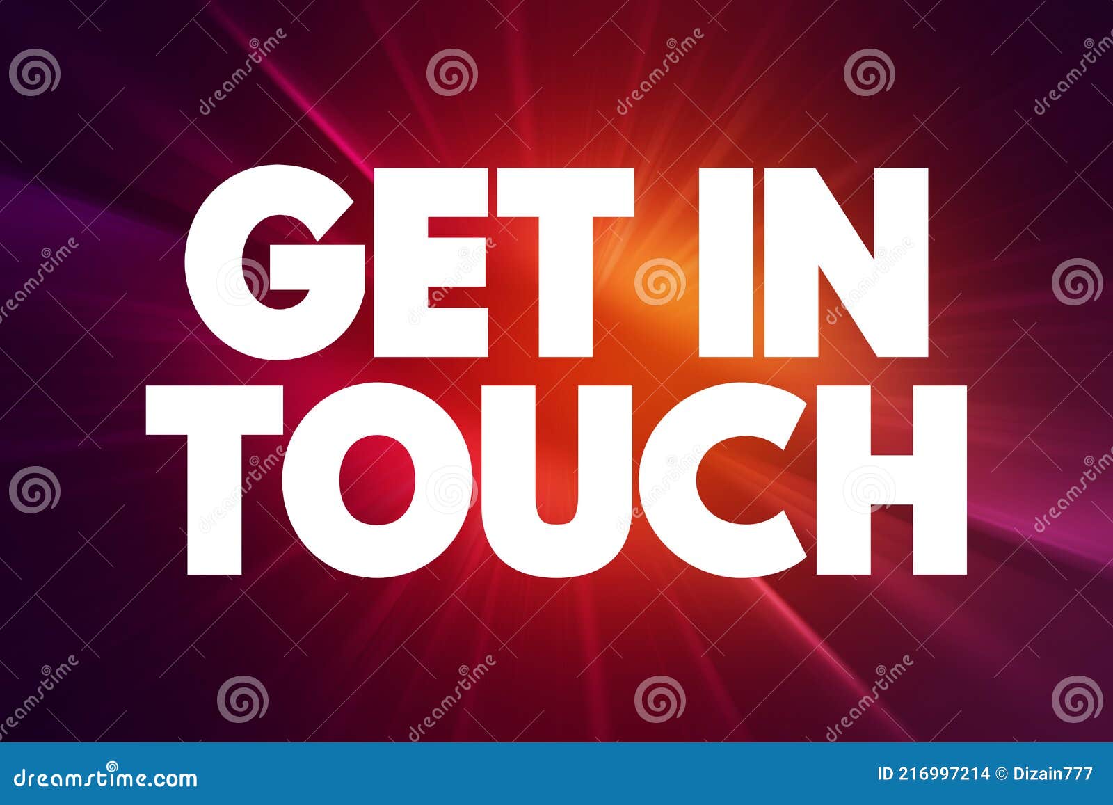 Get in Touch Text Quote, Concept Background Stock Illustration ...