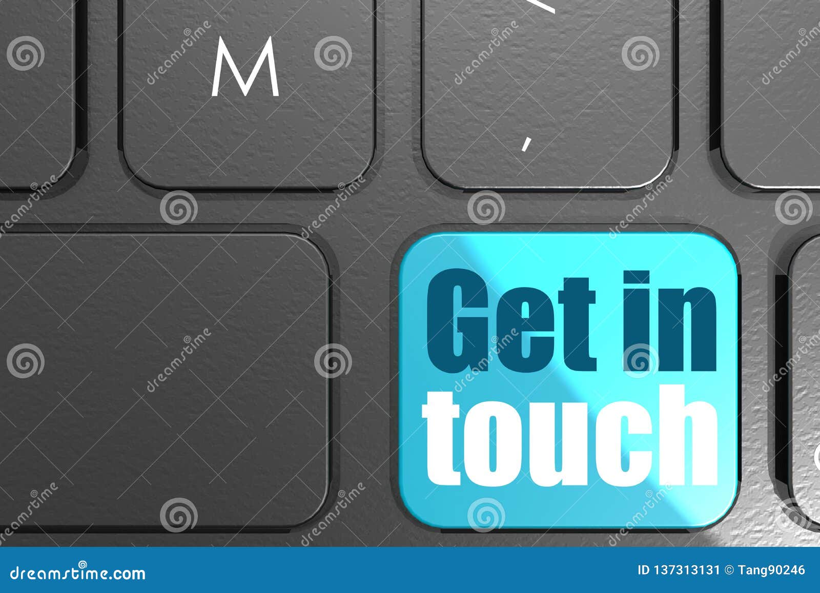 Get in Touch Word on Square Keyboard Button Stock Illustration ...