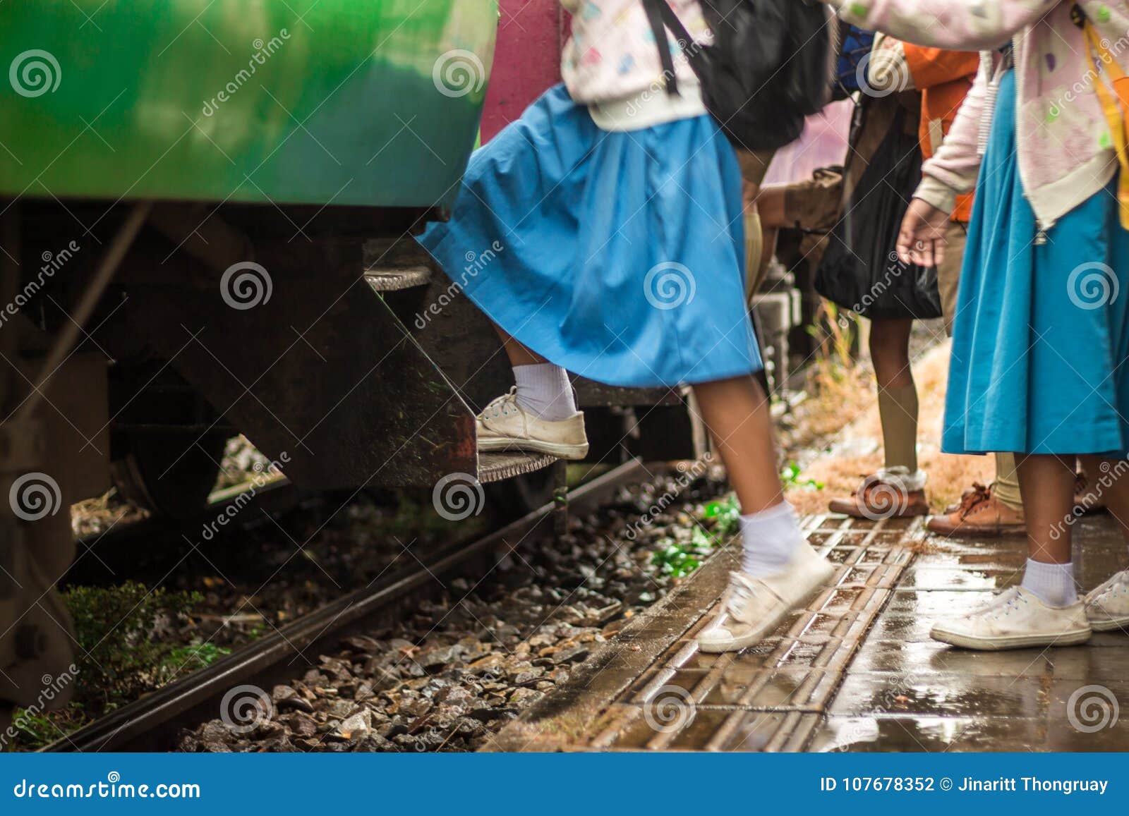 Get on the train. stock photo. Image of railroad, handle - 107678352