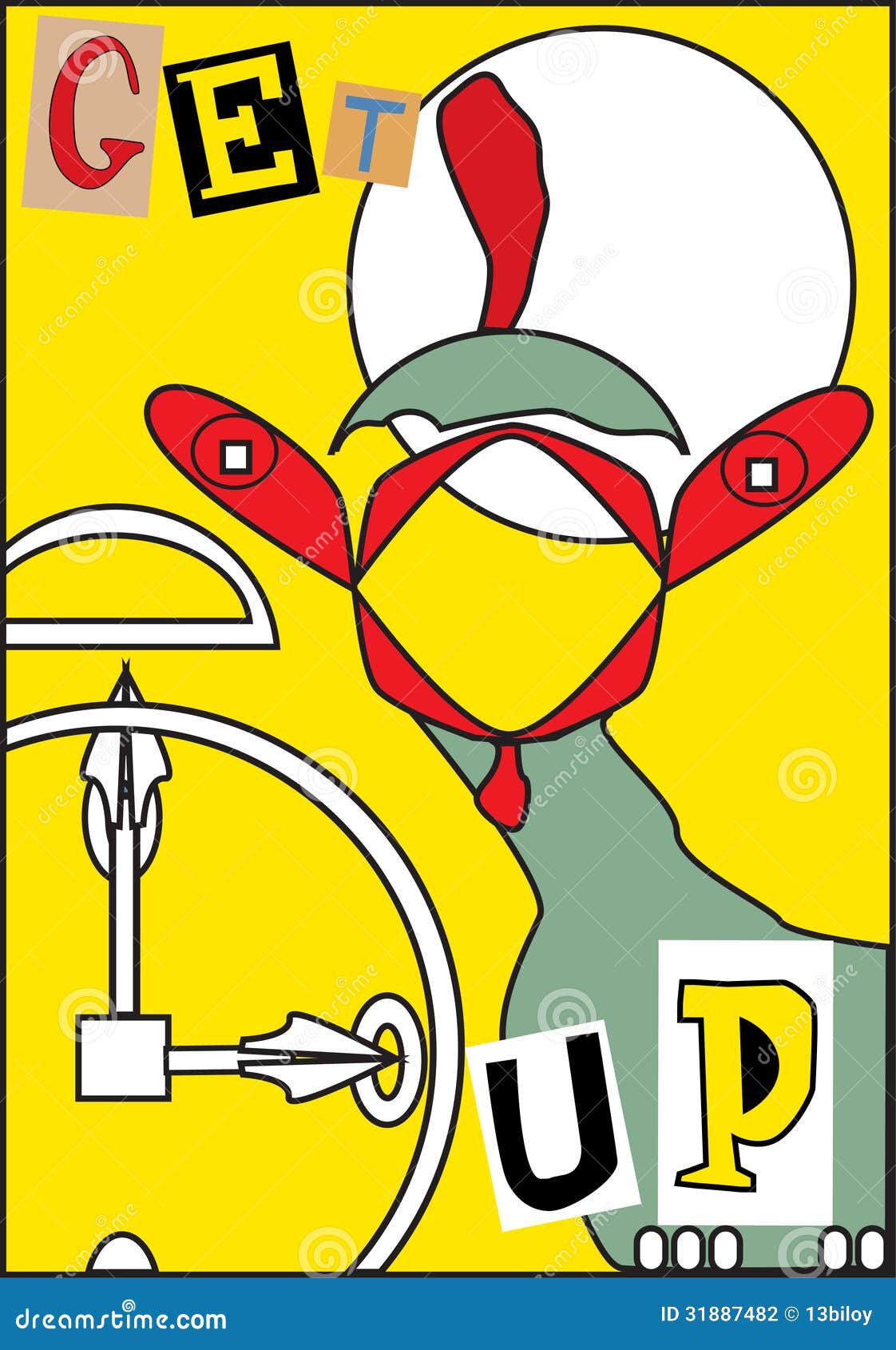 Get Up stock vector. Illustration of number, watch, noise - 31887482