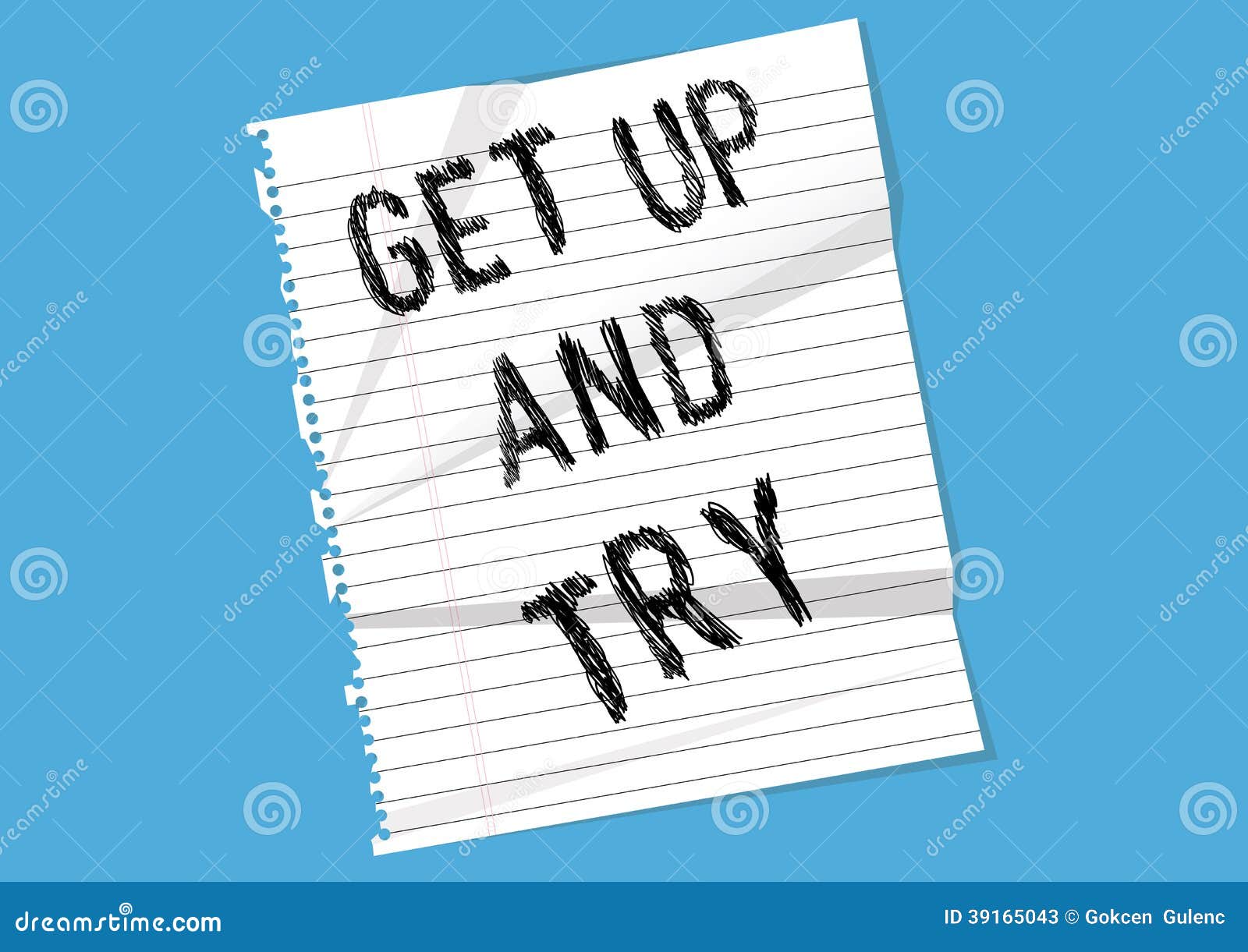Get up and try stock vector. Illustration of hope, motivation - 39165043