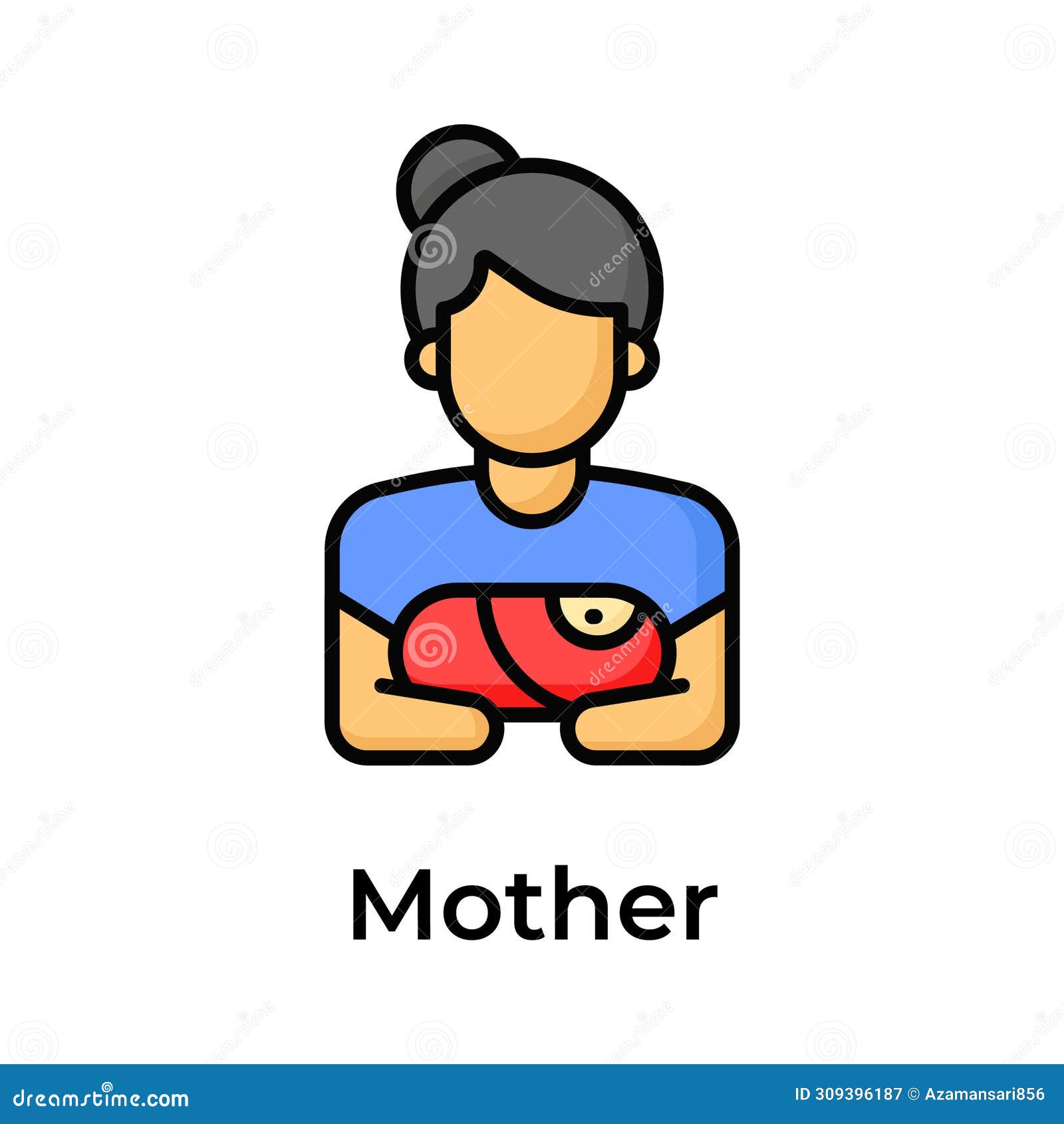 Get this Visually Perfect Icon of Mother in Modern Style Stock Vector ...