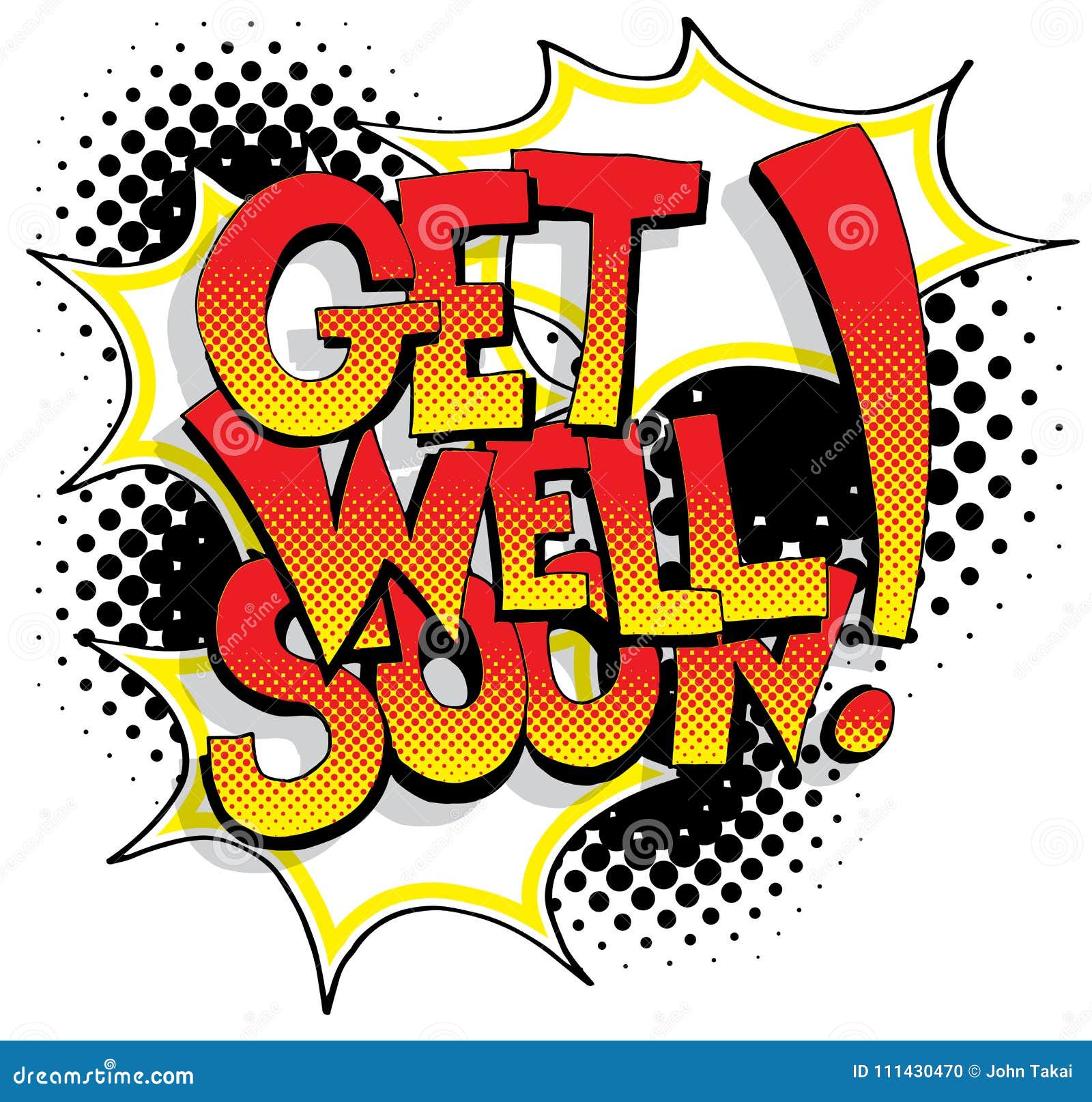 Get Well Soon Comic Book Words Stock Vector - Illustration of book ...