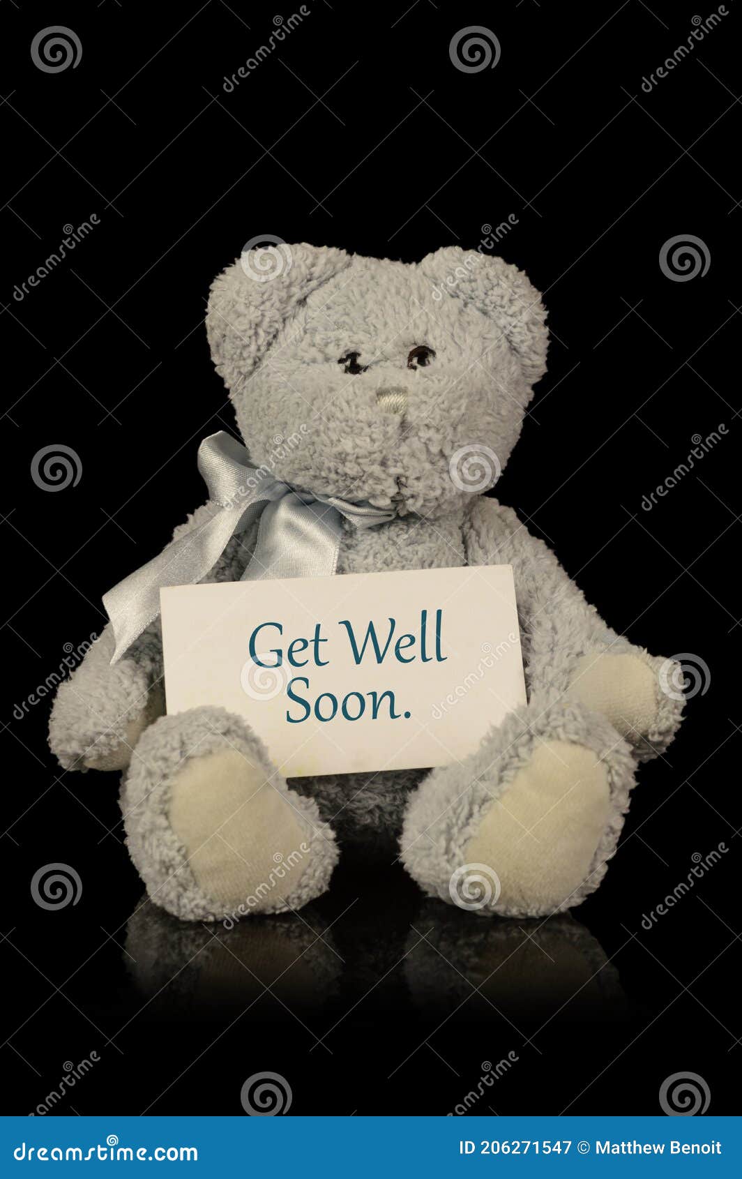 Get Well Soon Teddy Bear stock image. Image of message - 206271547