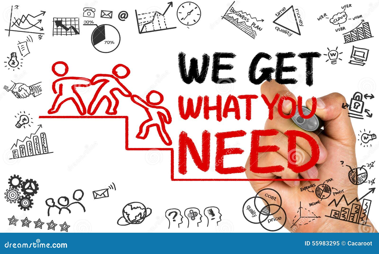 We Get What You Need Concept Stock Image - Image of support, consultant ...