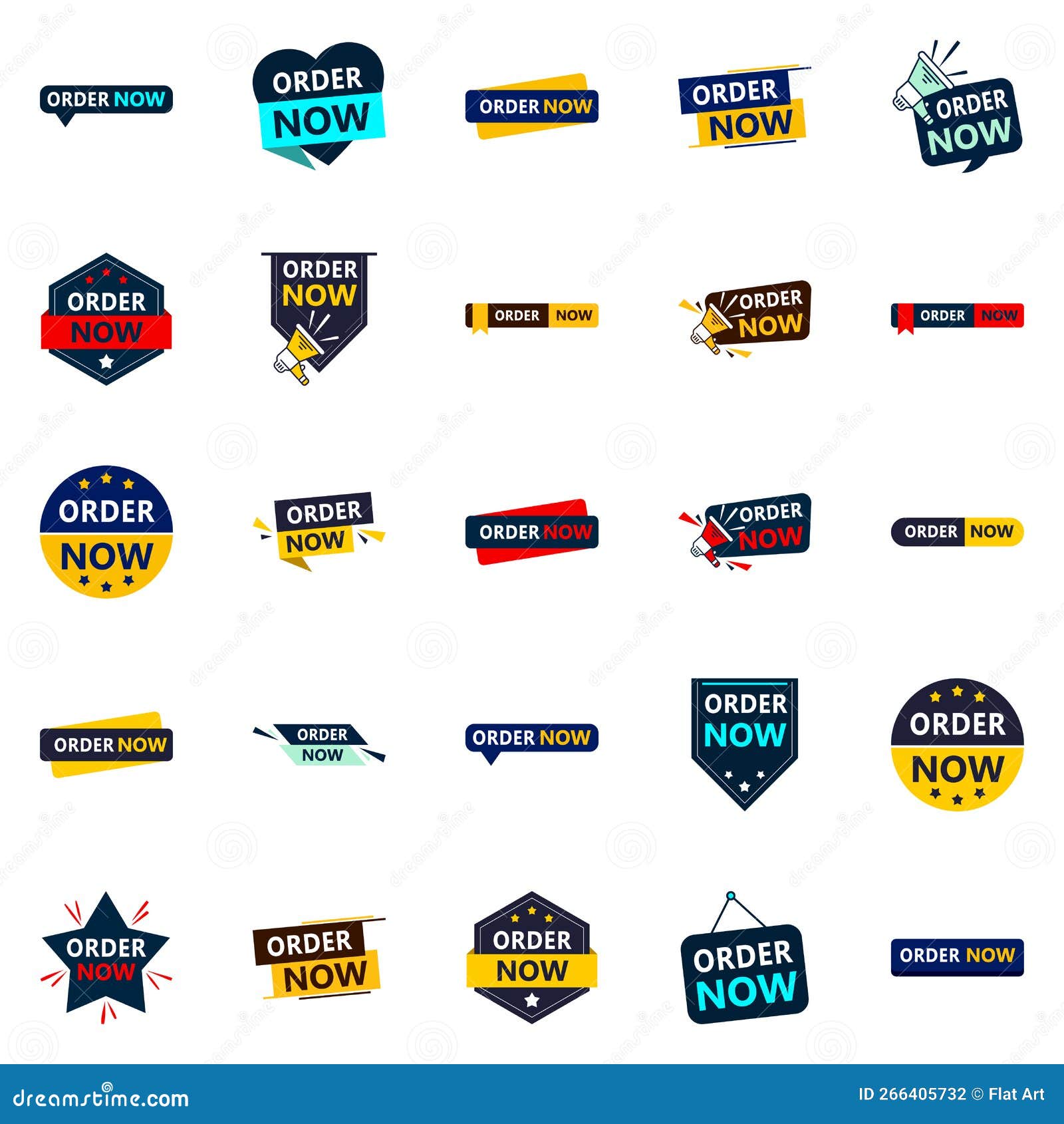 Get Your Customers Ordering with Our Pack of 25 Order Now Banners Stock ...