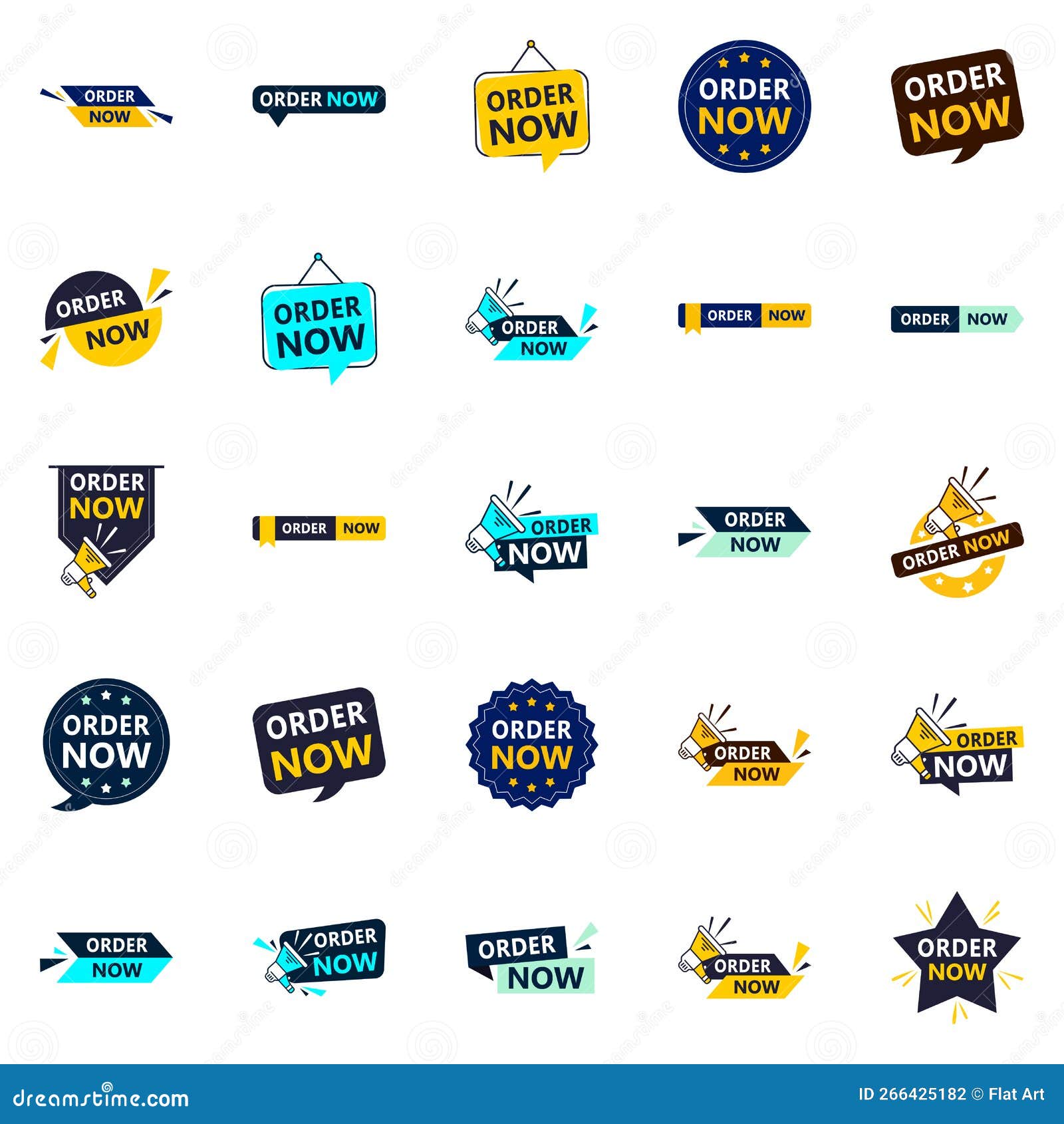 Get Your Customers Ordering with Our Pack of 25 Order Now Banners Stock ...