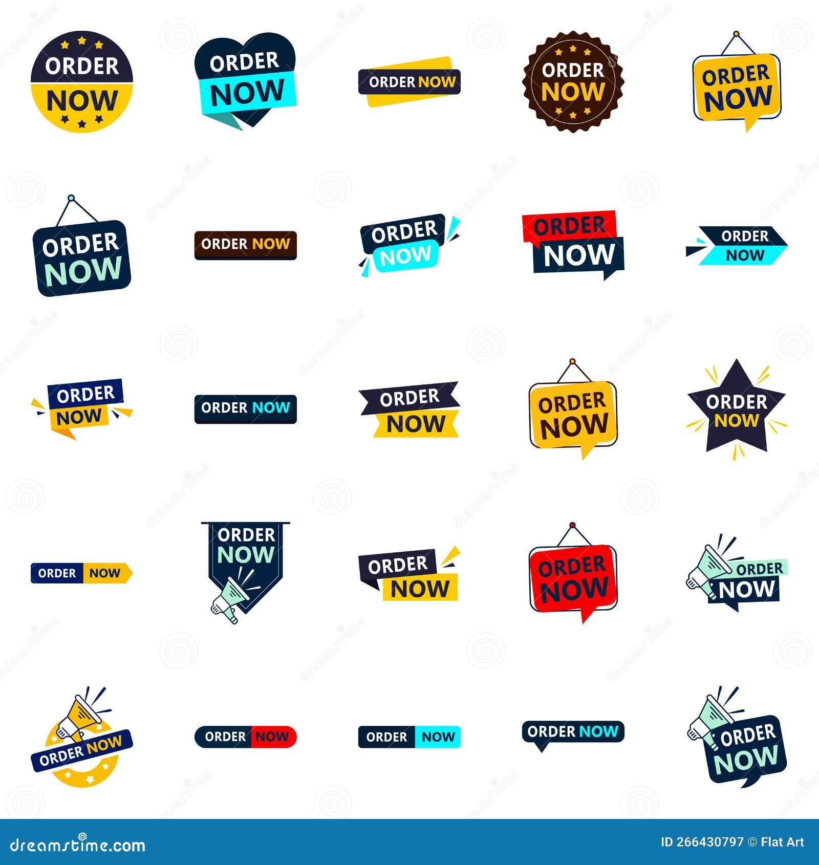 Get Your Customers Ordering with Our Pack of 25 Order Now Banners Stock ...