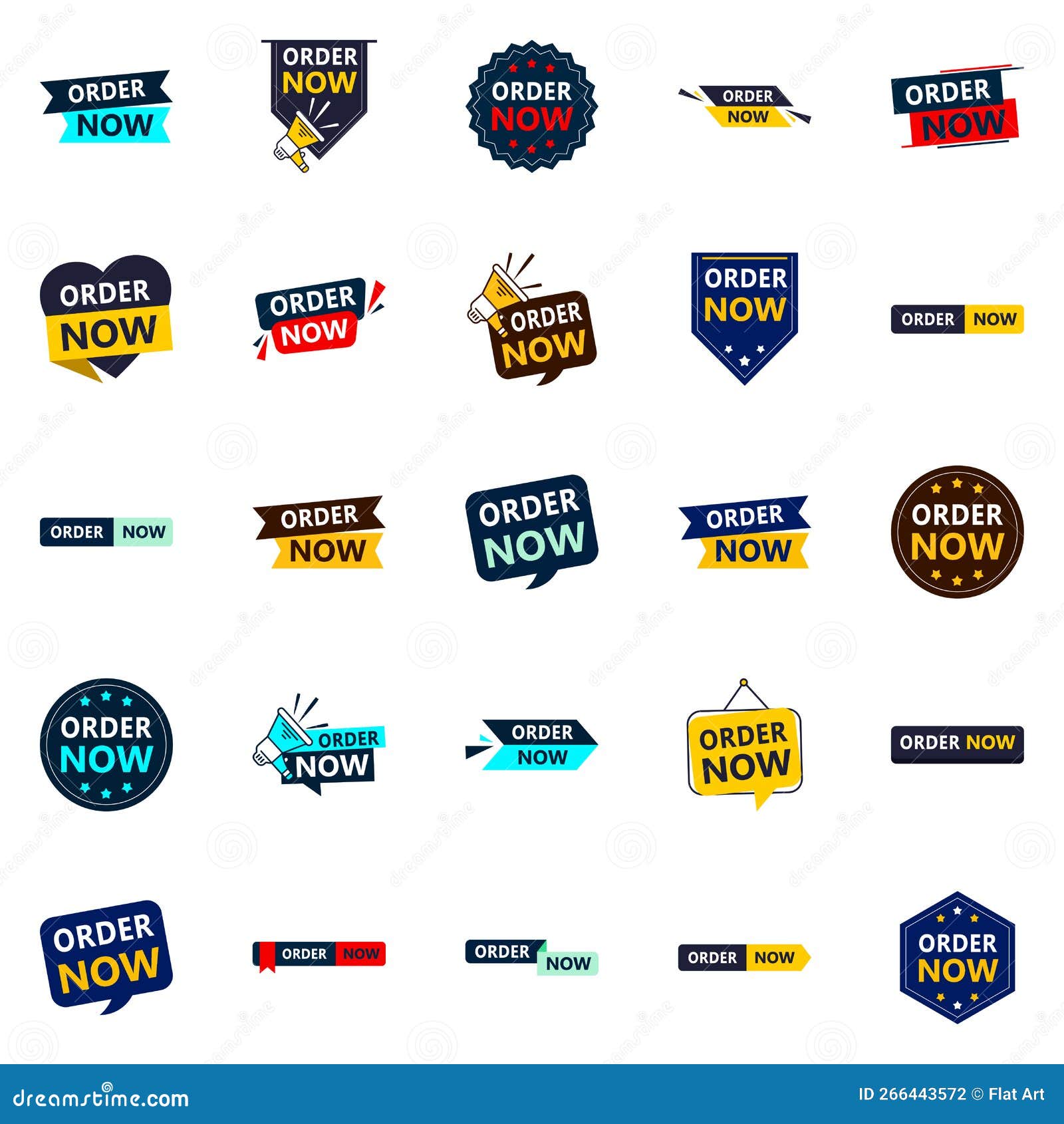 Get Your Customers Ordering with Our Pack of 25 Order Now Banners Stock ...