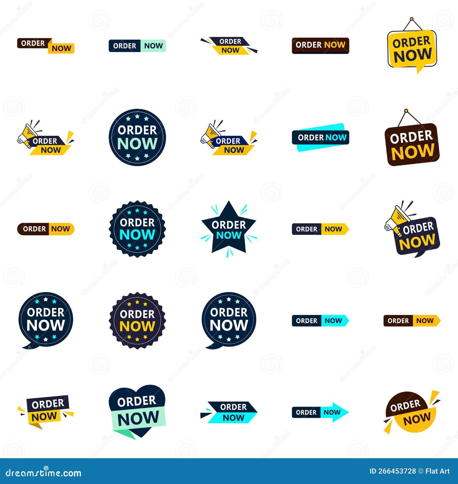 Get Your Customers Ordering with Our Pack of 25 Order Now Banners Stock ...