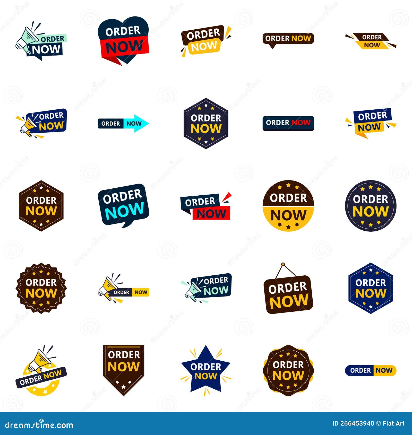 Get Your Customers Ordering with Our Pack of 25 Order Now Banners Stock ...