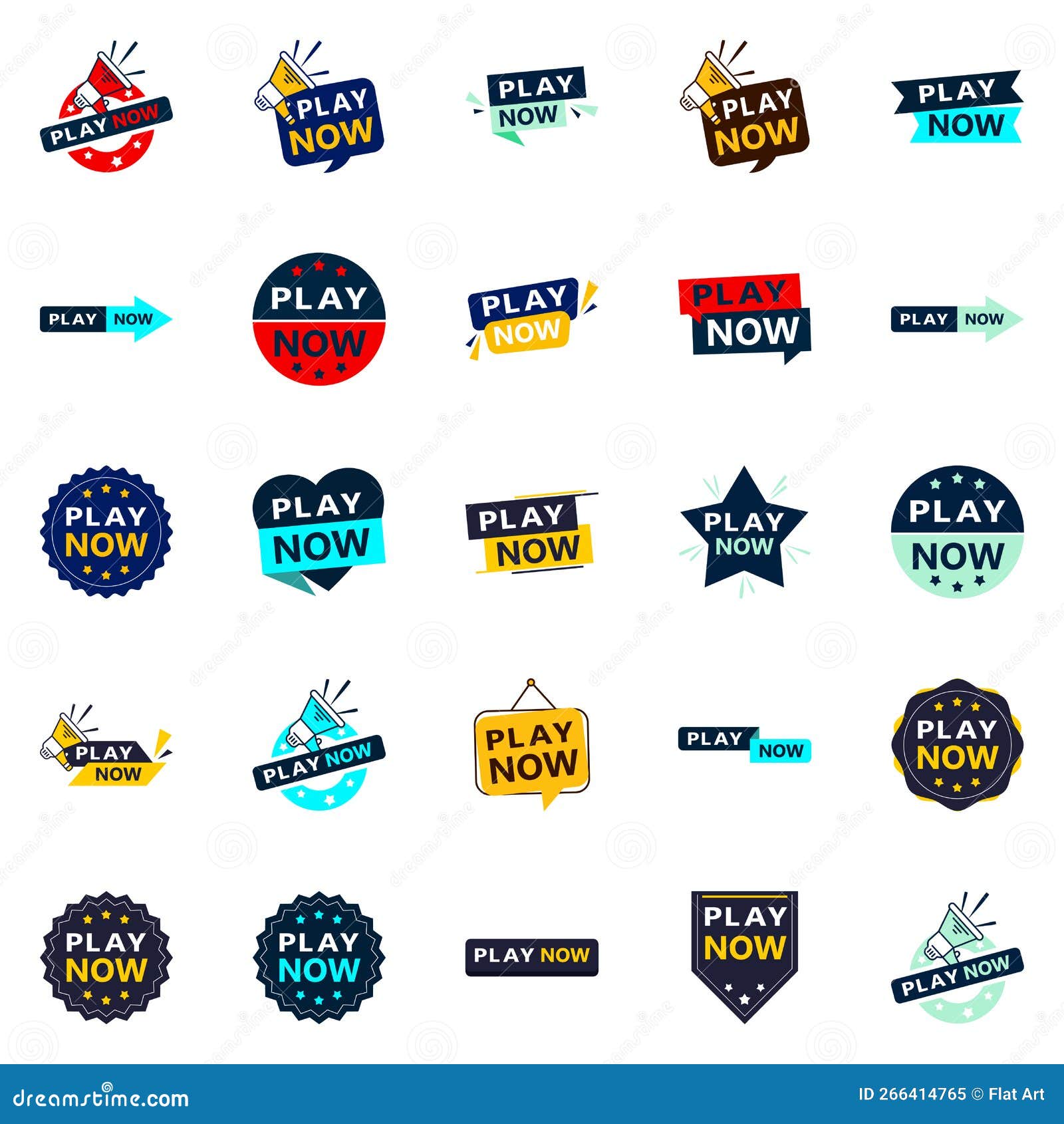 Get Your Customers Playing with Our Pack of 25 Play Now Banners Stock ...