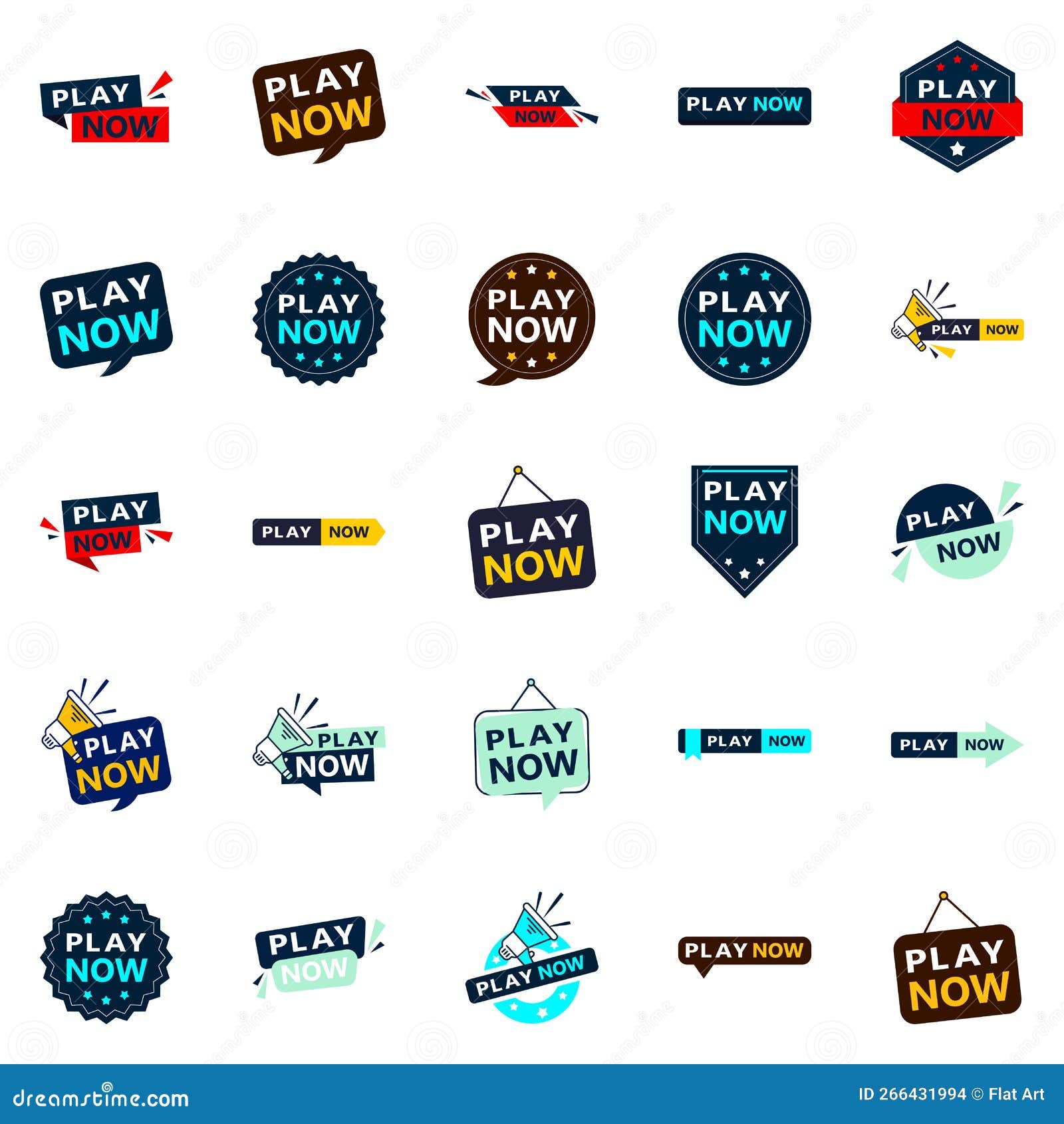 Get Your Customers Playing with Our Pack of 25 Play Now Banners Stock ...