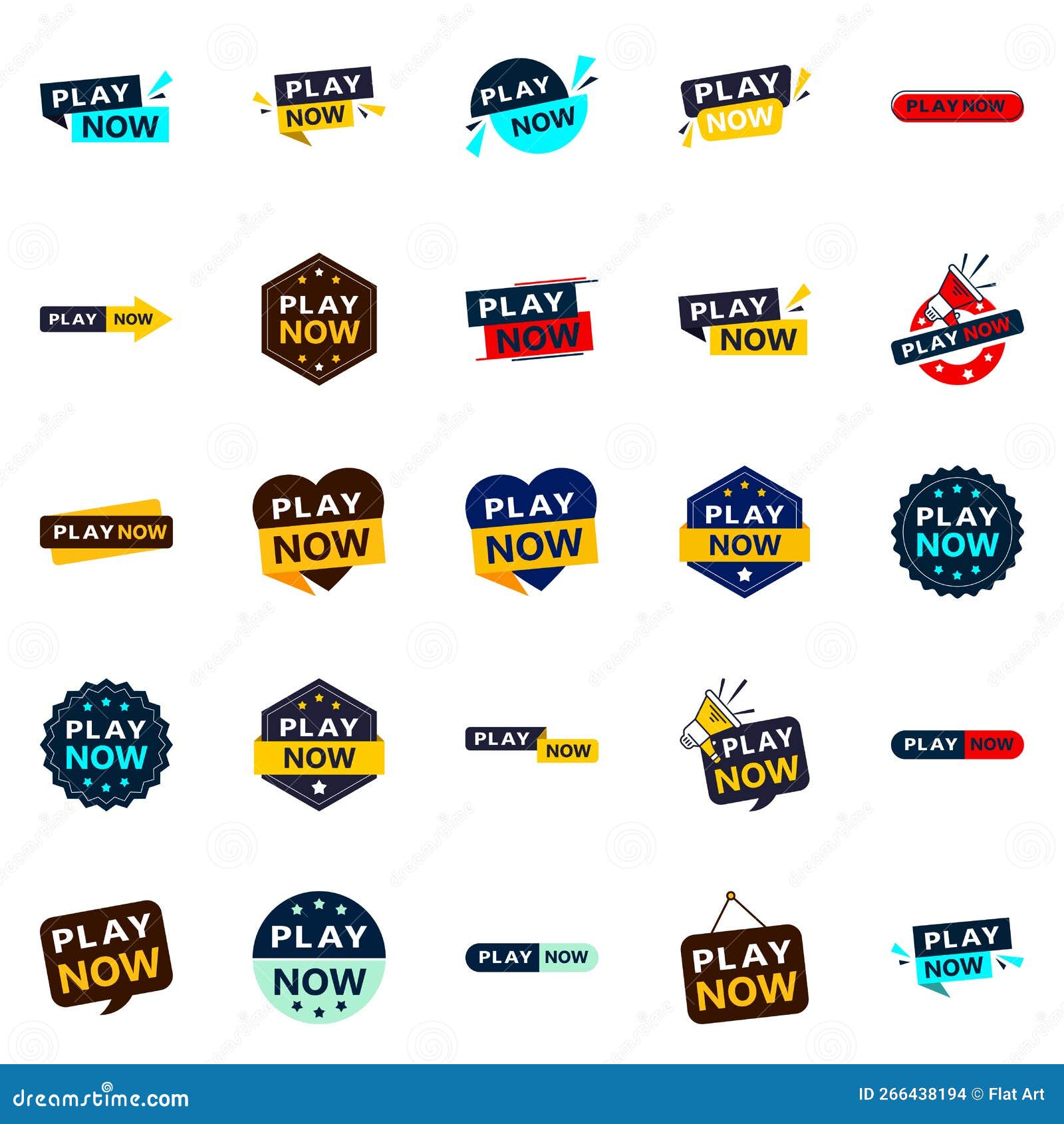 Get Your Customers Playing with Our Pack of 25 Play Now Banners Stock ...