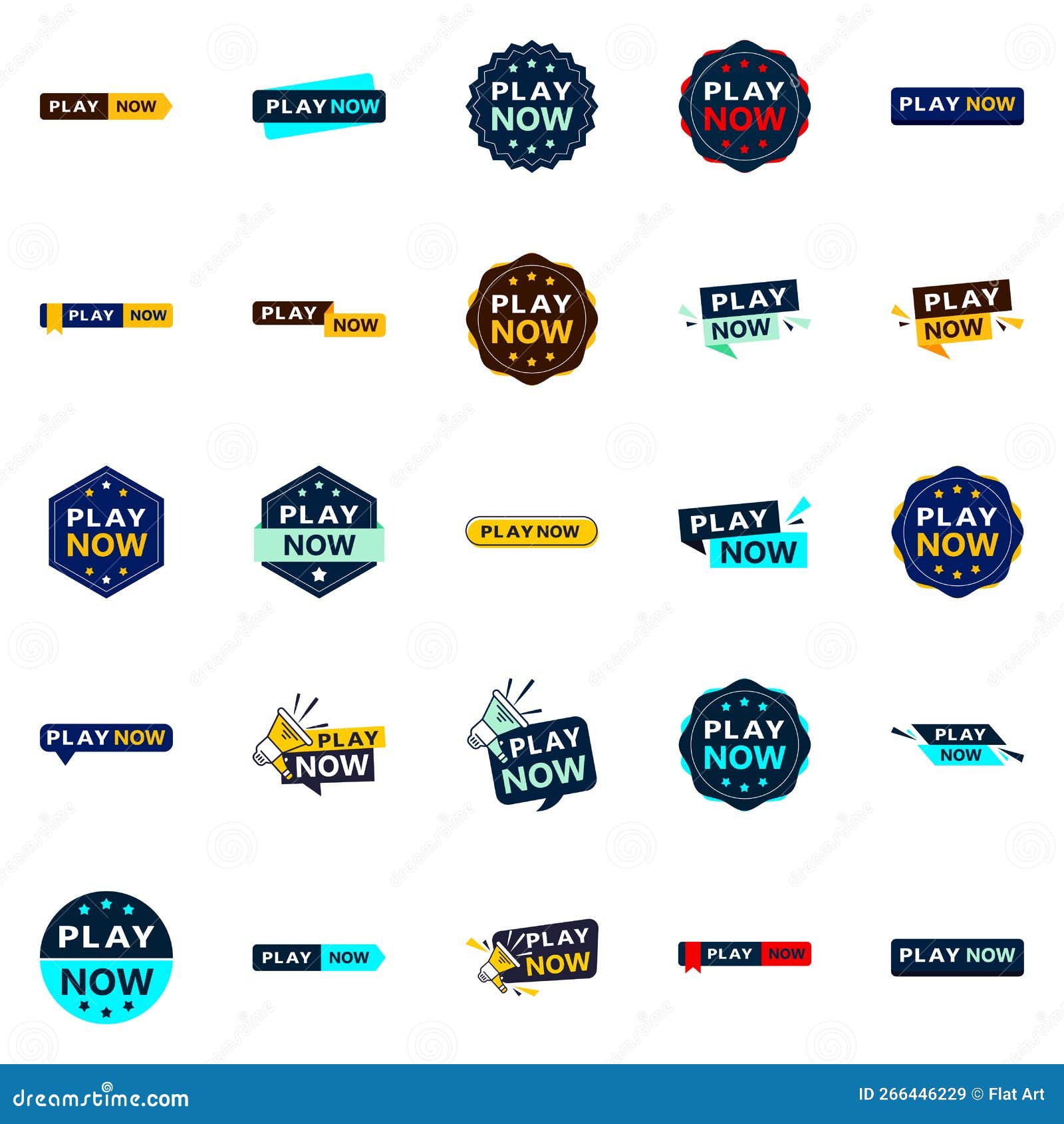 Get Your Customers Playing with Our Pack of 25 Play Now Banners Stock ...