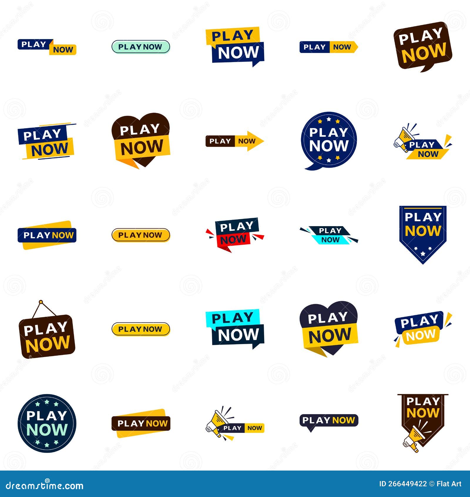 Get Your Customers Playing with Our Pack of 25 Play Now Banners Stock ...