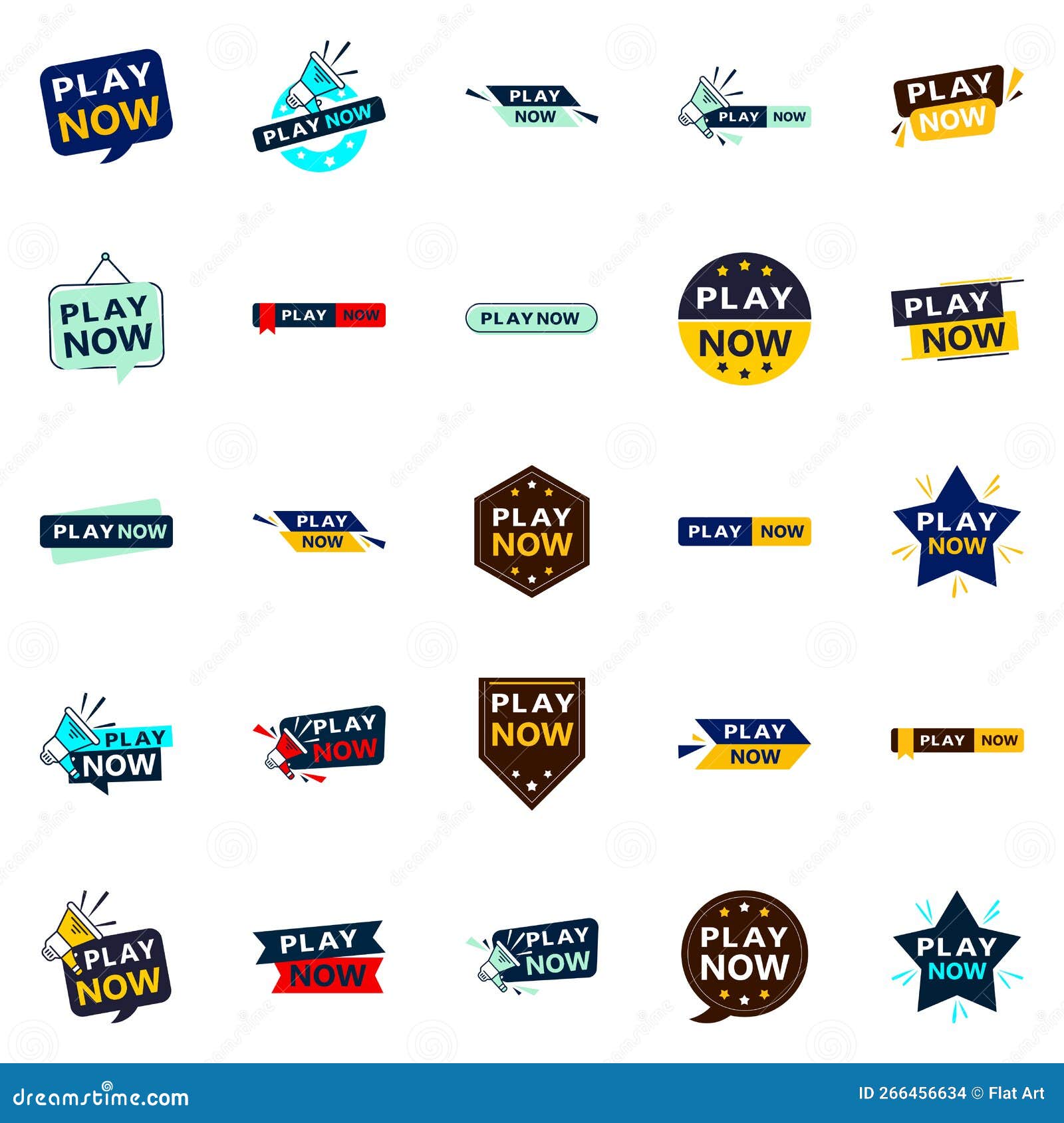 Get Your Customers Playing with Our Pack of 25 Play Now Banners Stock ...