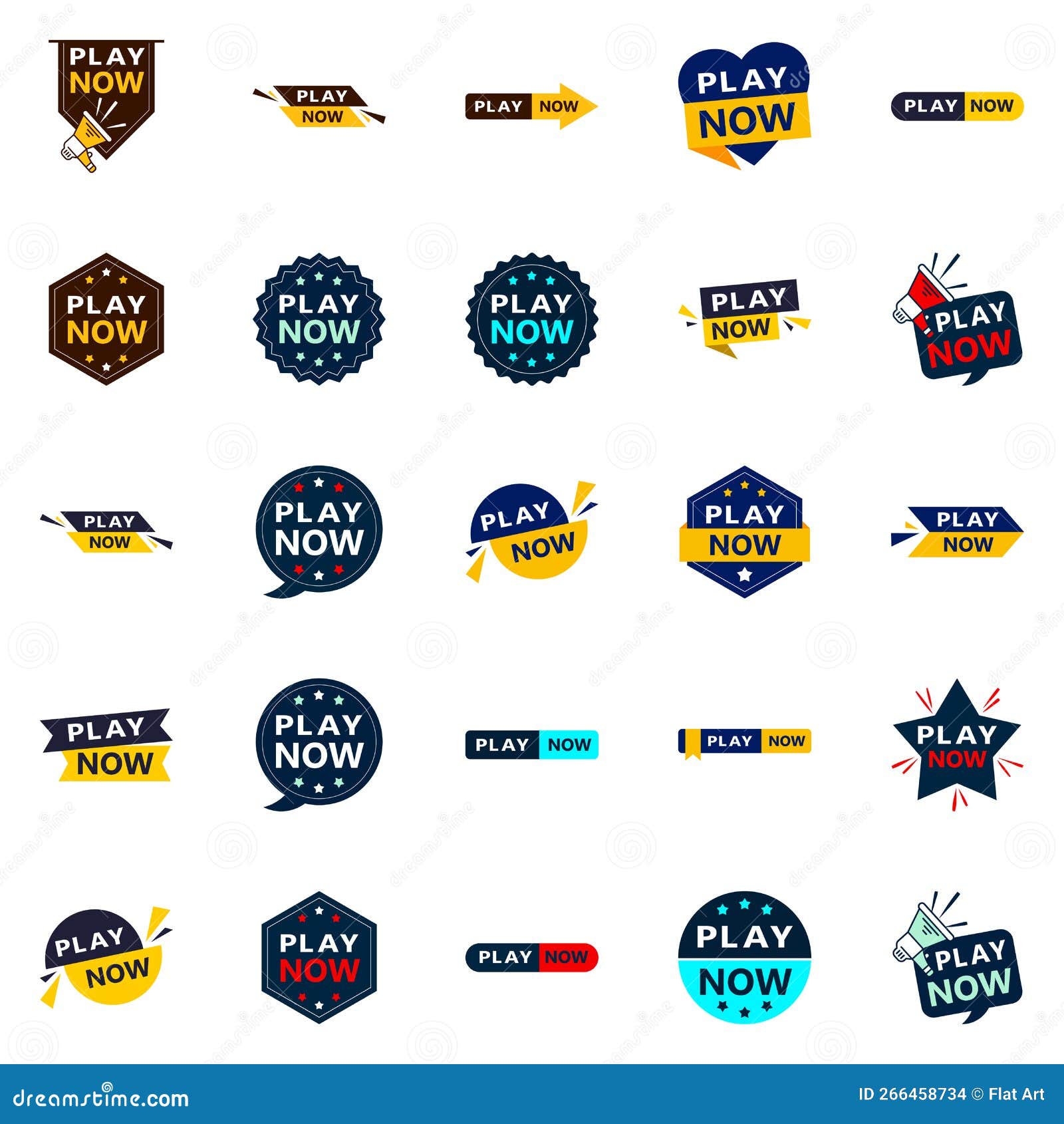 Get Your Customers Playing with Our Pack of 25 Play Now Banners Stock ...