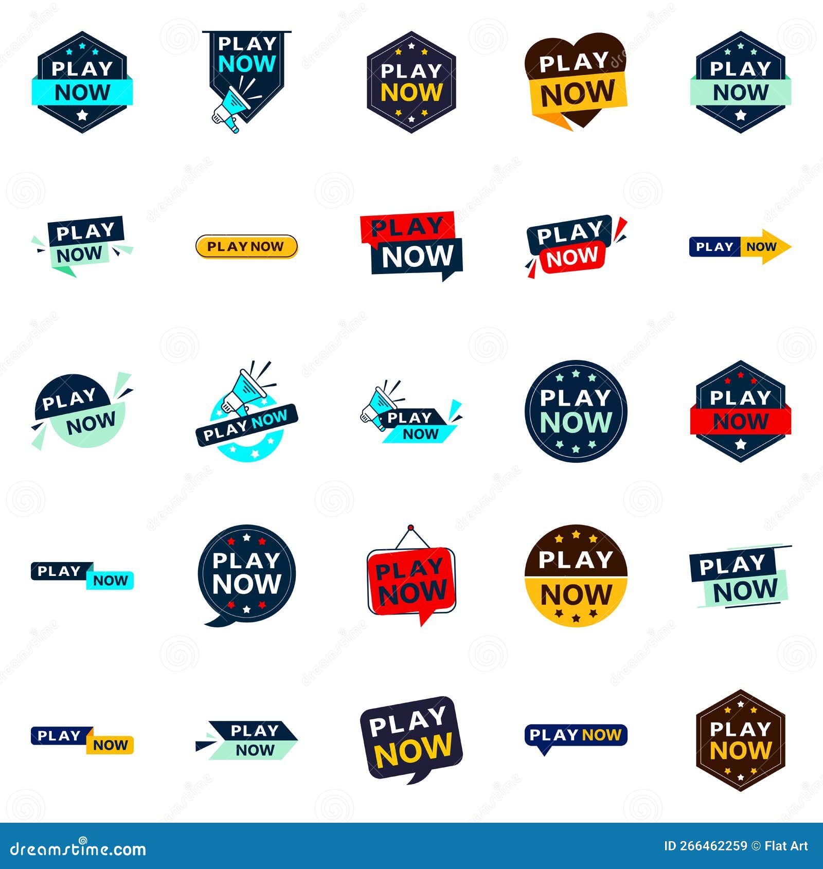 Get Your Customers Playing with Our Pack of 25 Play Now Banners Stock ...