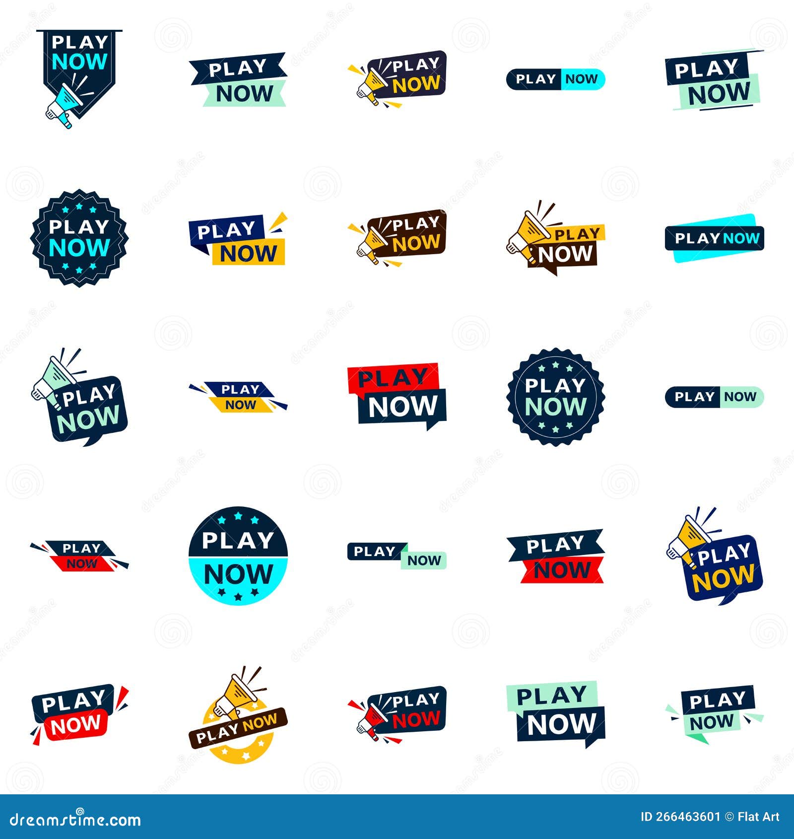 Get Your Customers Playing with Our Pack of 25 Play Now Banners Stock ...
