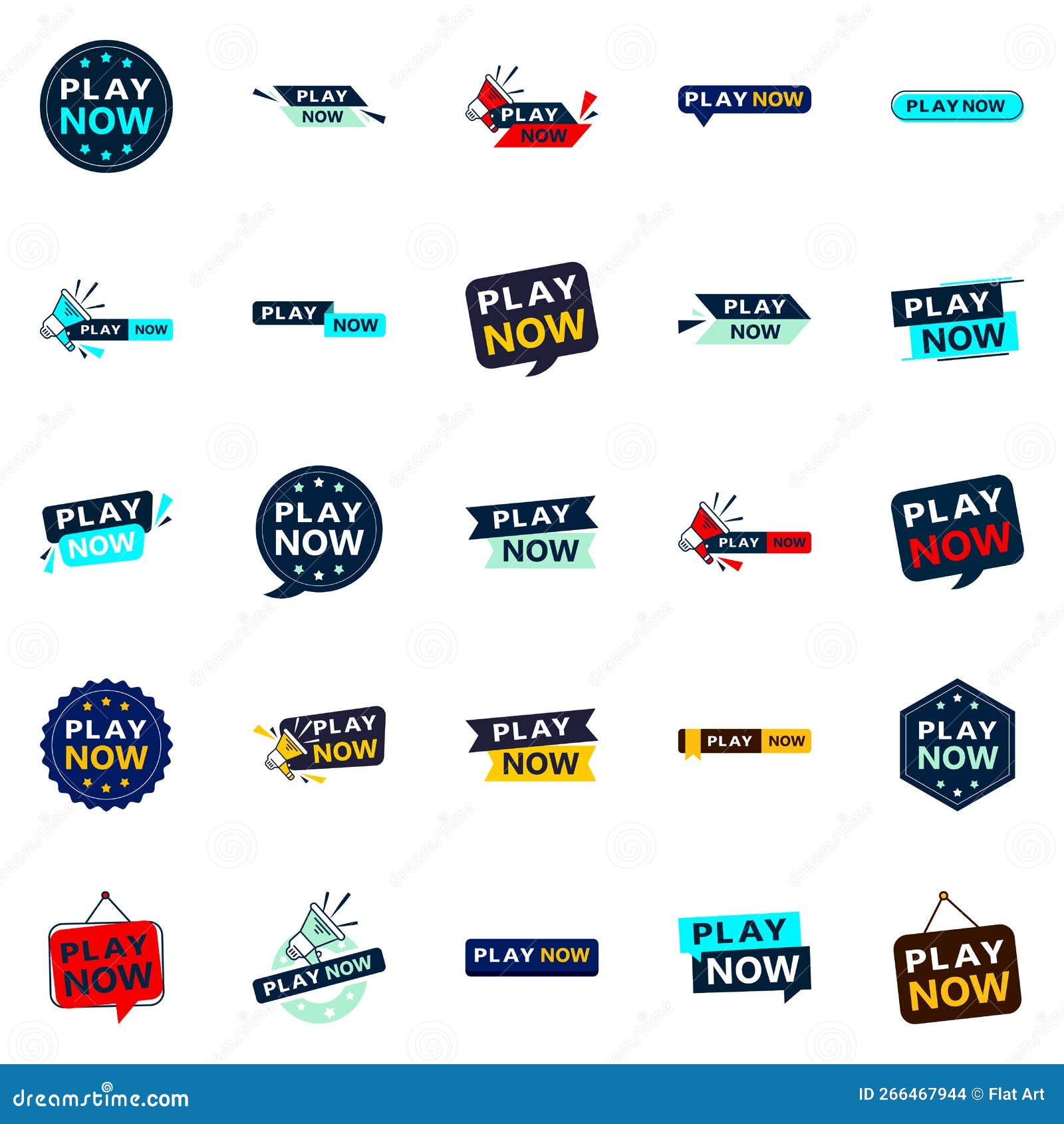 Get Your Customers Playing with Our Pack of 25 Play Now Banners Stock ...