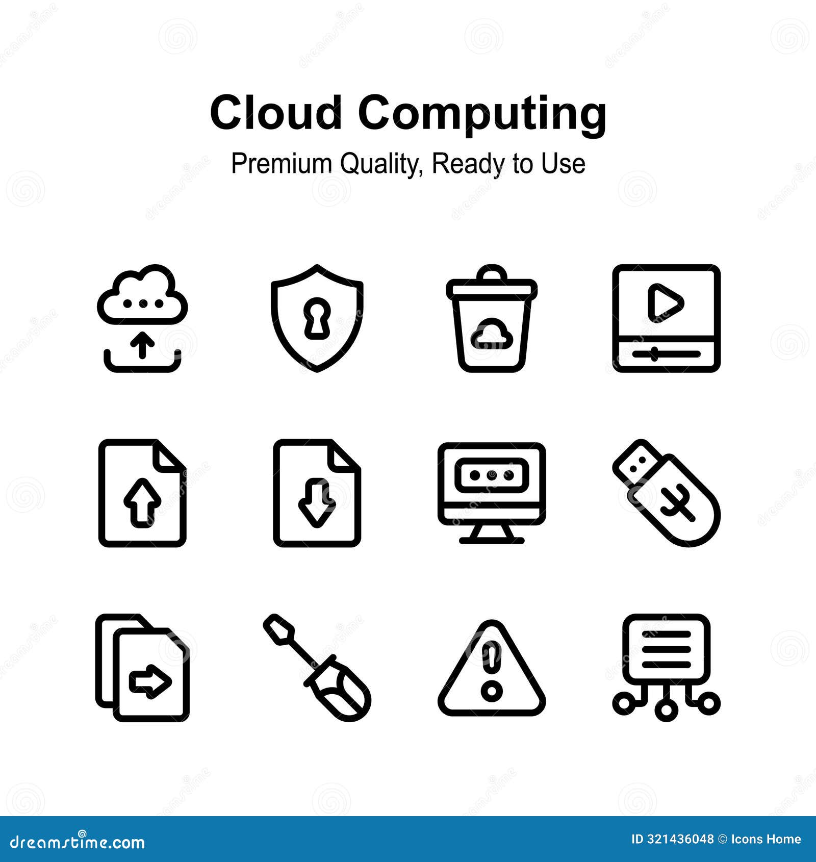Get Your Hand on Beautifully Designed Cloud Computing Icons, Ready To Use Vectors Stock Vector ...