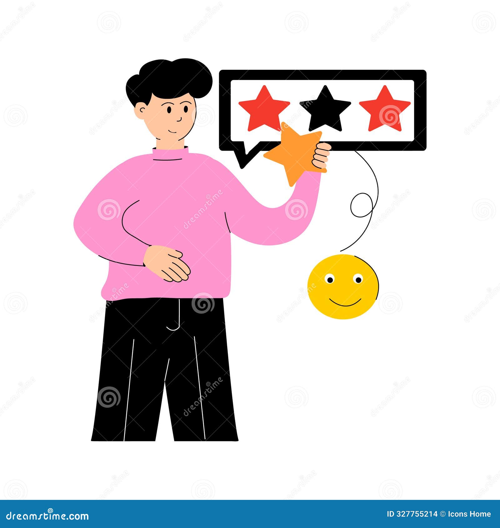 Get Your Hand on Vector Illustration of Giving Feedback Stock ...