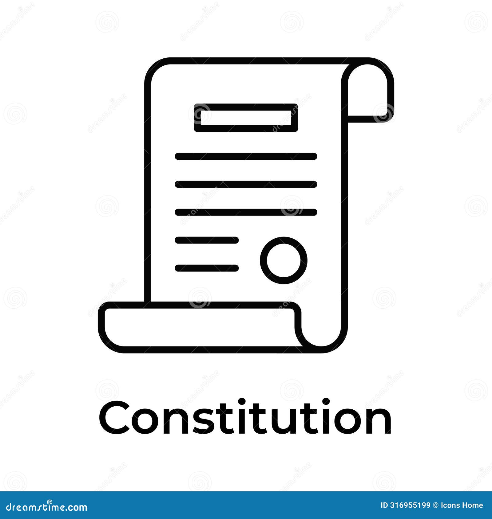 Get Your Hands on this Amazing Icon of Constitution in Editable Style ...