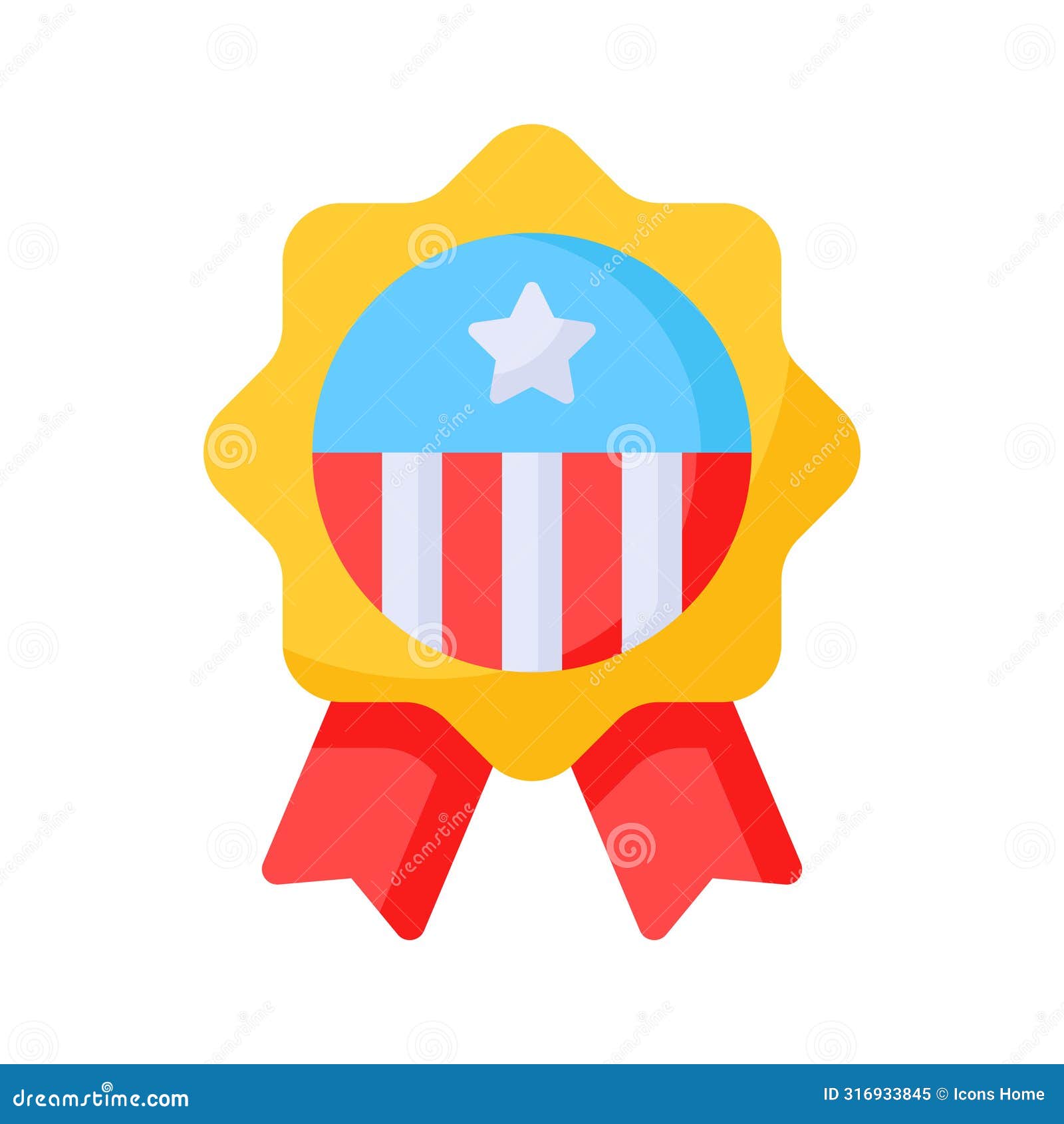 Get Your Hands on this Beautiful Icon of Badge, Patriot Badge Vector ...