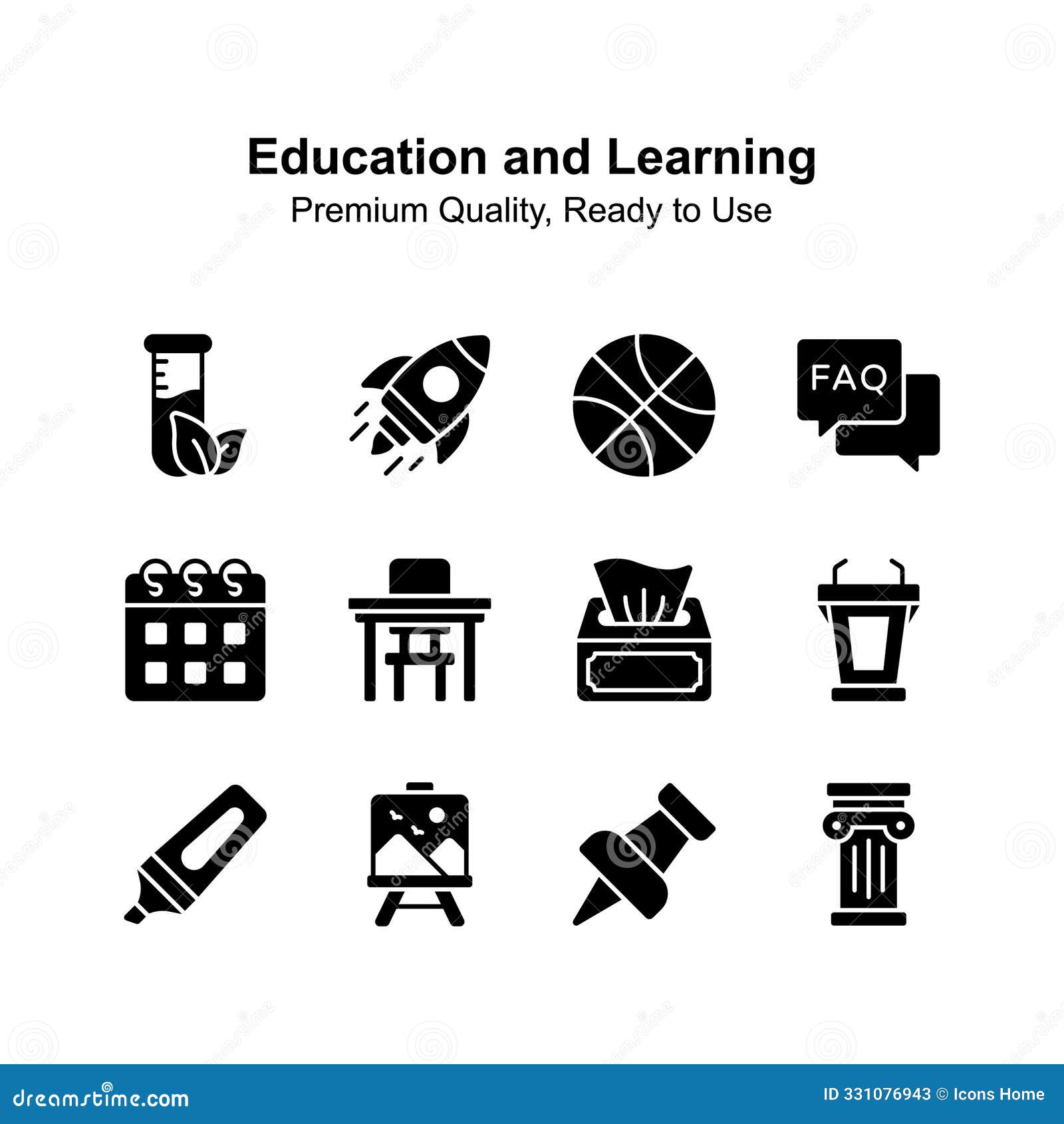 Get Your Hands on this Creative Education and Learning Icons Stock ...