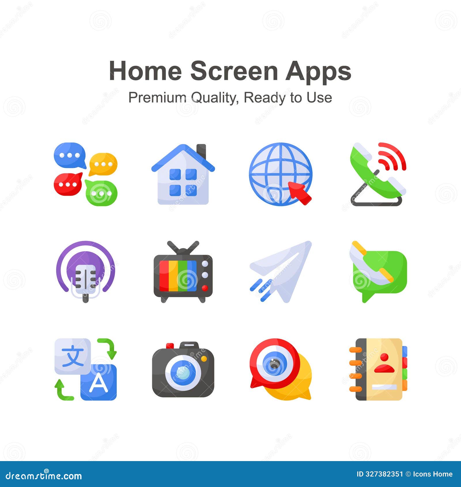 Get Your Hands on this Creatively Designed Home Screen Apps Icons Stock ...