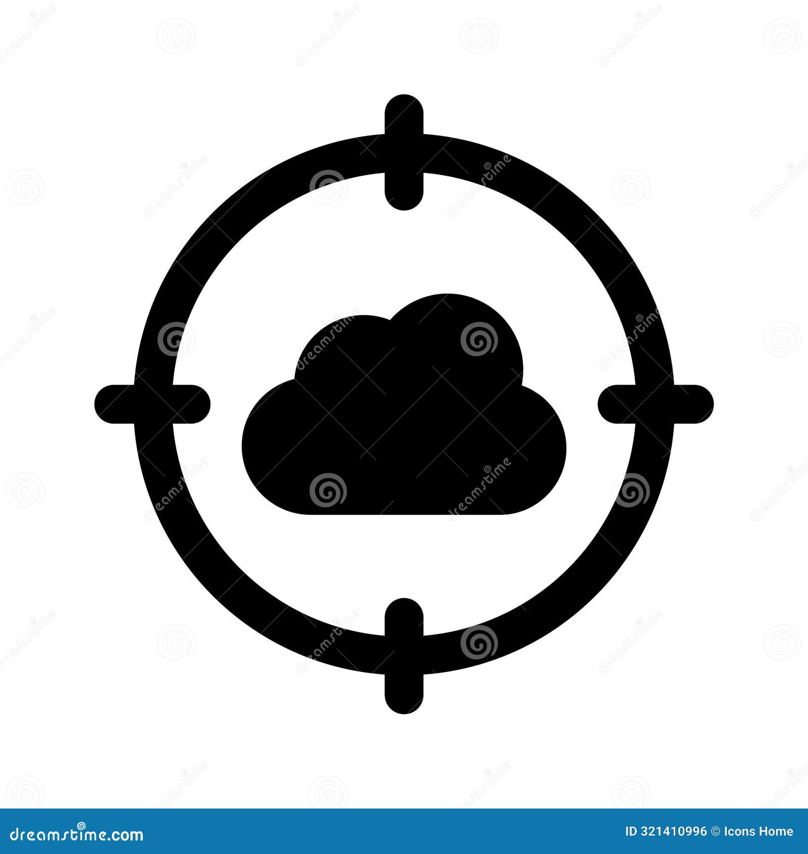 Get Your Hold on this Beautiful Icon of Cloud Target in Editable Style ...