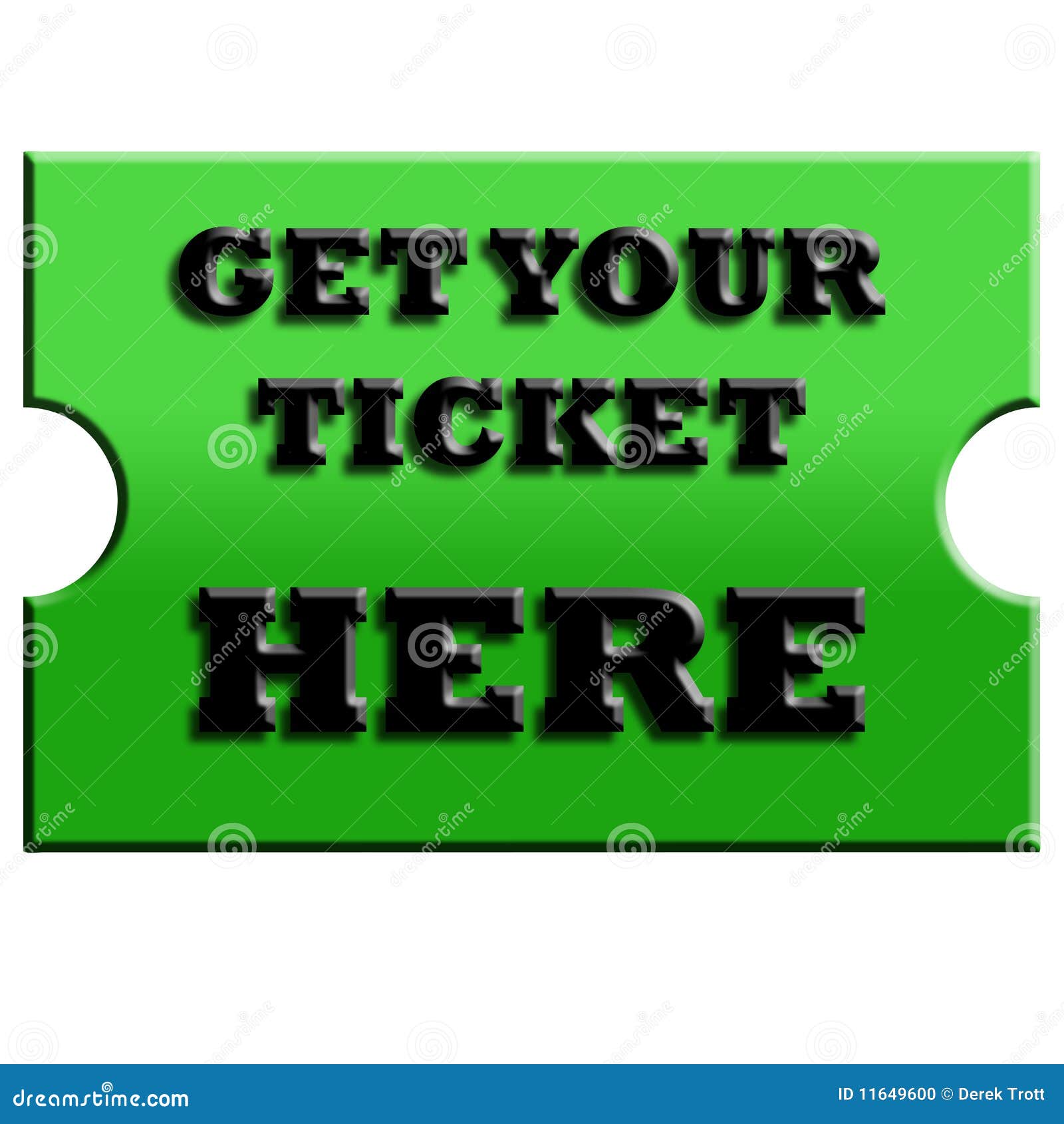 Get your ticket here stock illustration. Illustration of save - 11649600