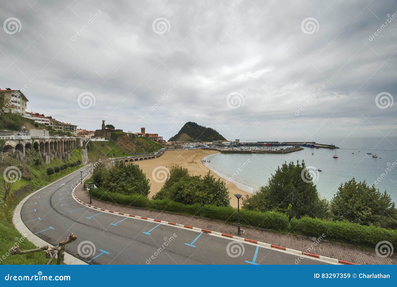 Getaria in Basque Country stock image. Image of arch - 83297359