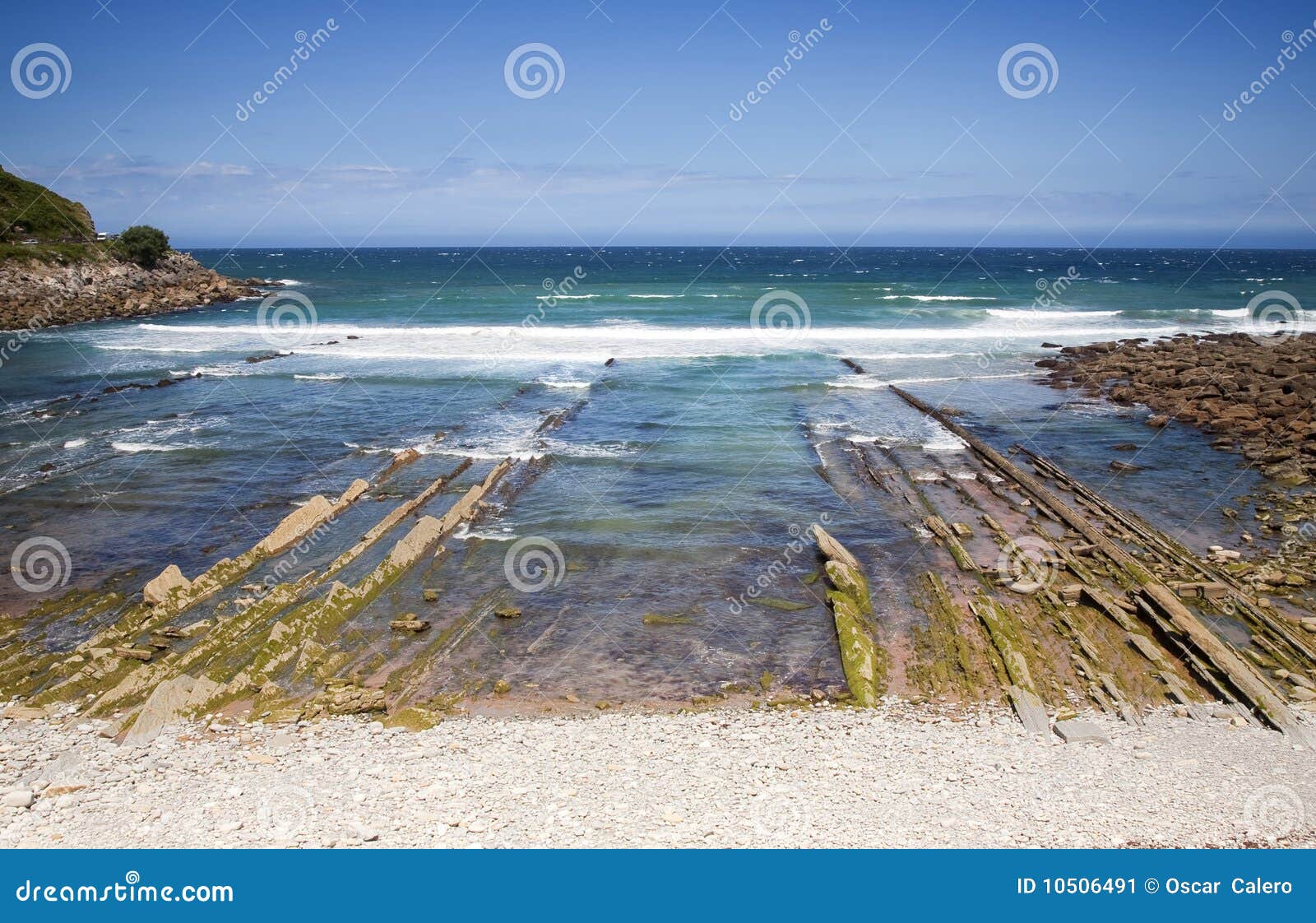 Getaria Beach at Basque Country Stock Image - Image of rocks, getaria ...