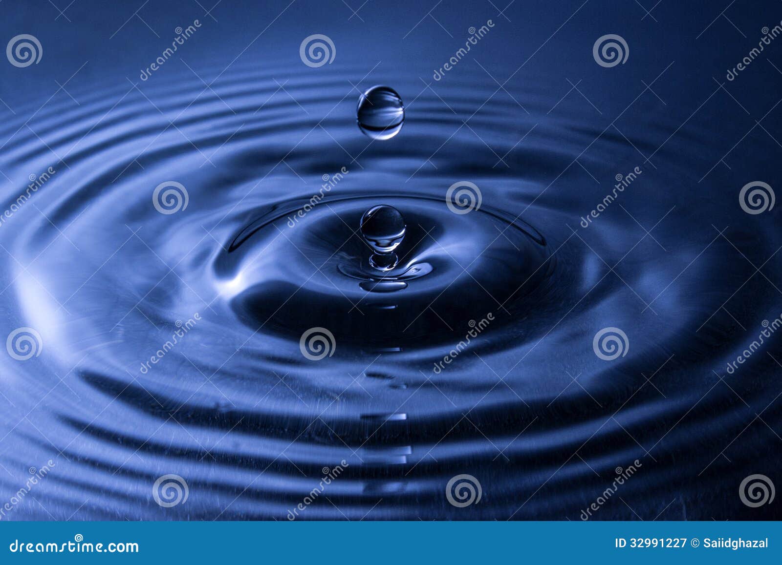 Two Water Drops Splash and Ripple Stock Image - Image of beautiful ...