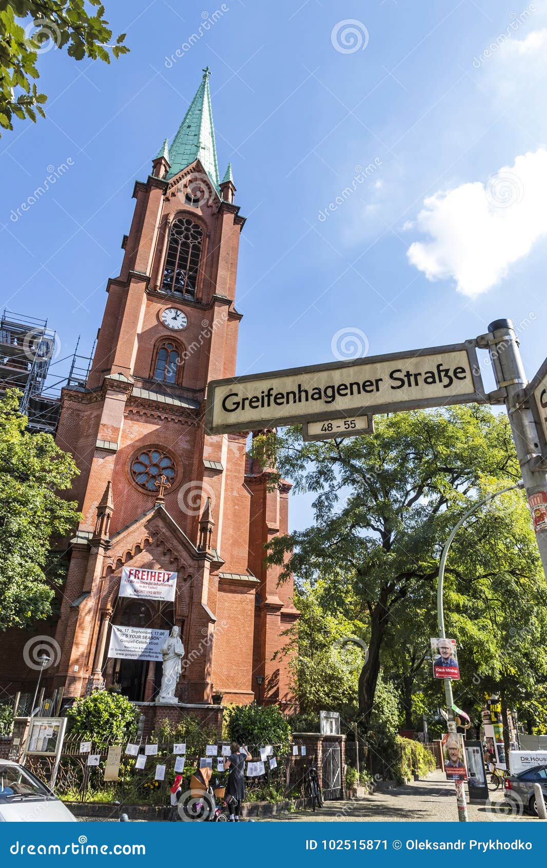 Gethsemane-Kirche Gethsemanekirche in Berlin, Deutschland Redaktionelles Foto - Bild von ...