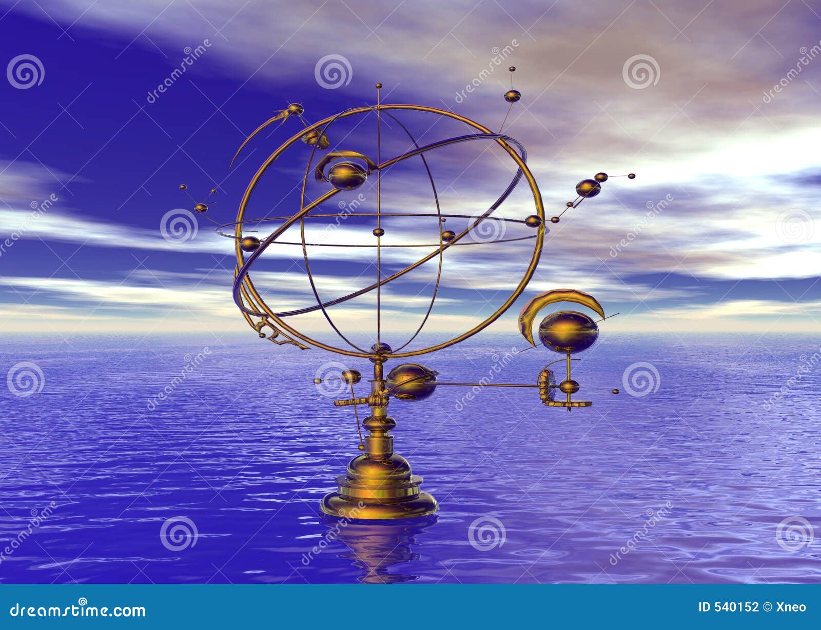 Getijden Van Ruimte & Tijd Stock Illustratie - Illustration of horizon ...