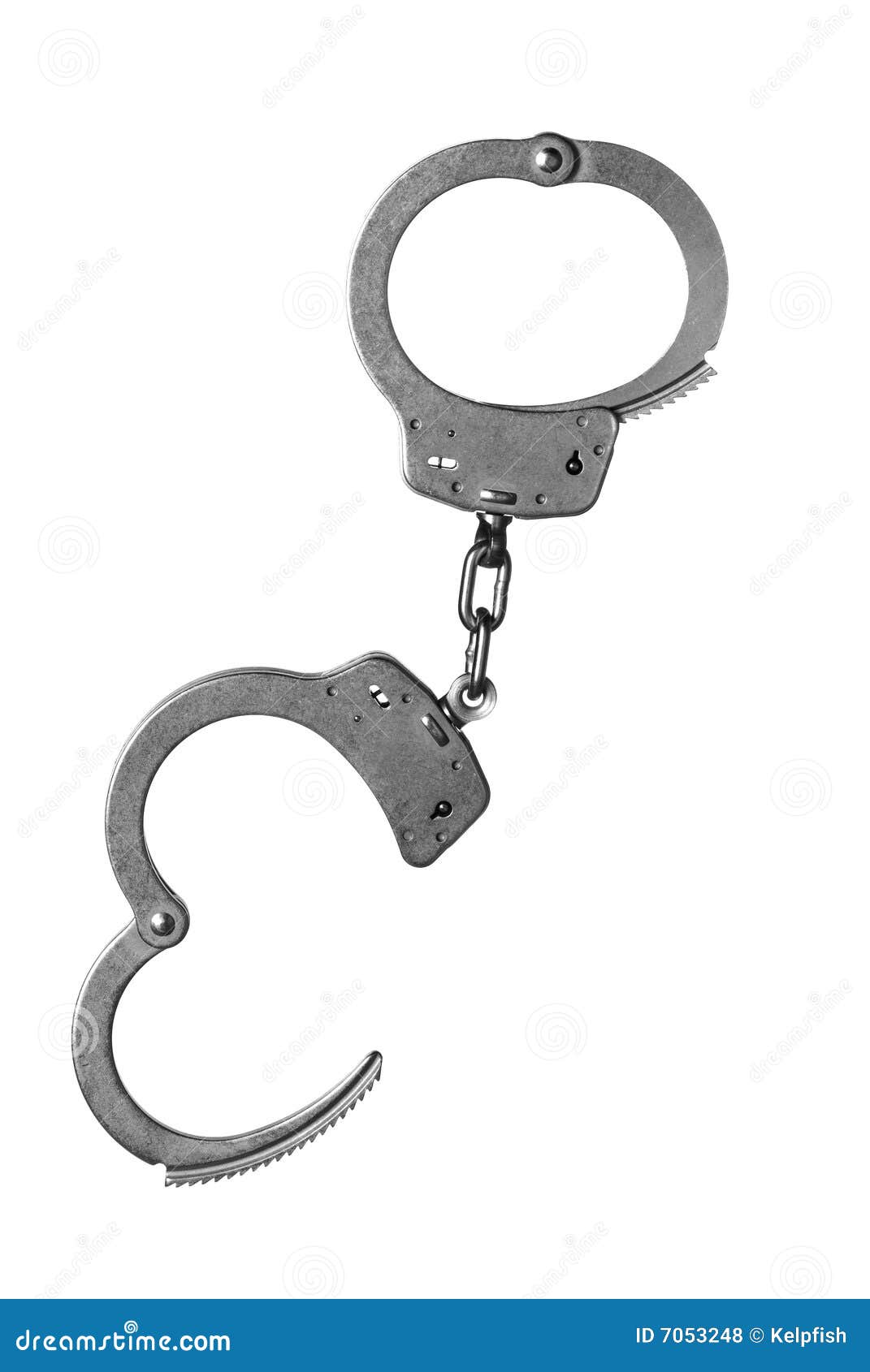 Getrennte Handschellen stockfoto. Bild von eisen, handschellen - 7053248