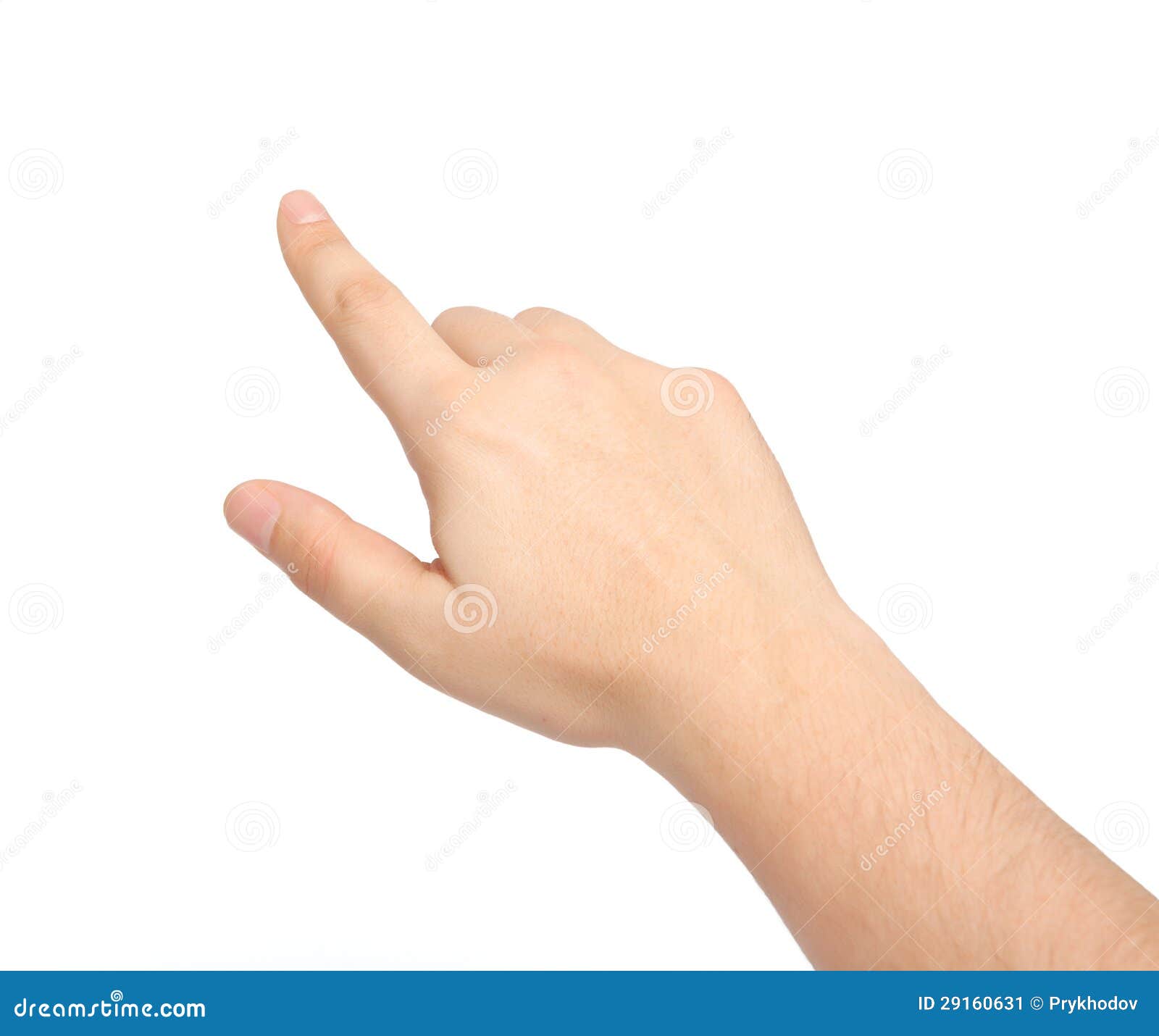 Getrennte Männliche Berührende Oder Zeigende Hand Stockbild - Bild von ...