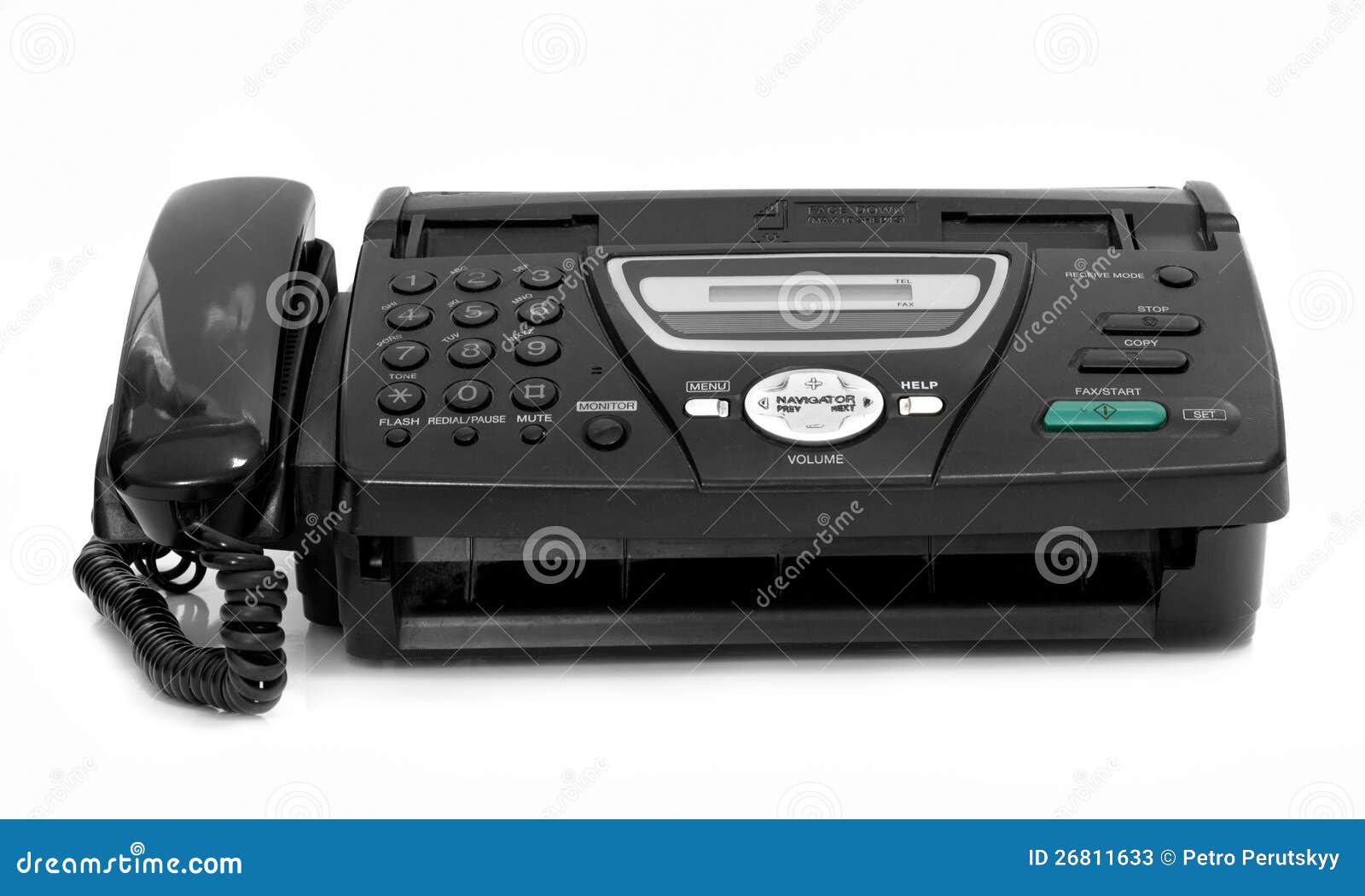 Getrenntes Telefax stockbild. Bild von drucker, nachricht - 26811633