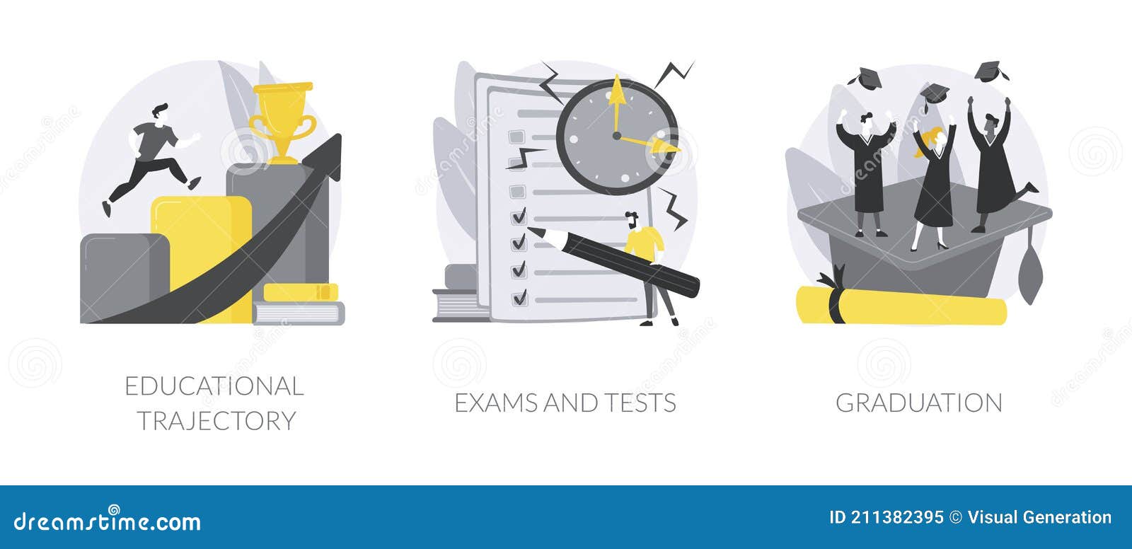 Getting an Academic Degree Abstract Concept Vector Illustrations. Stock ...