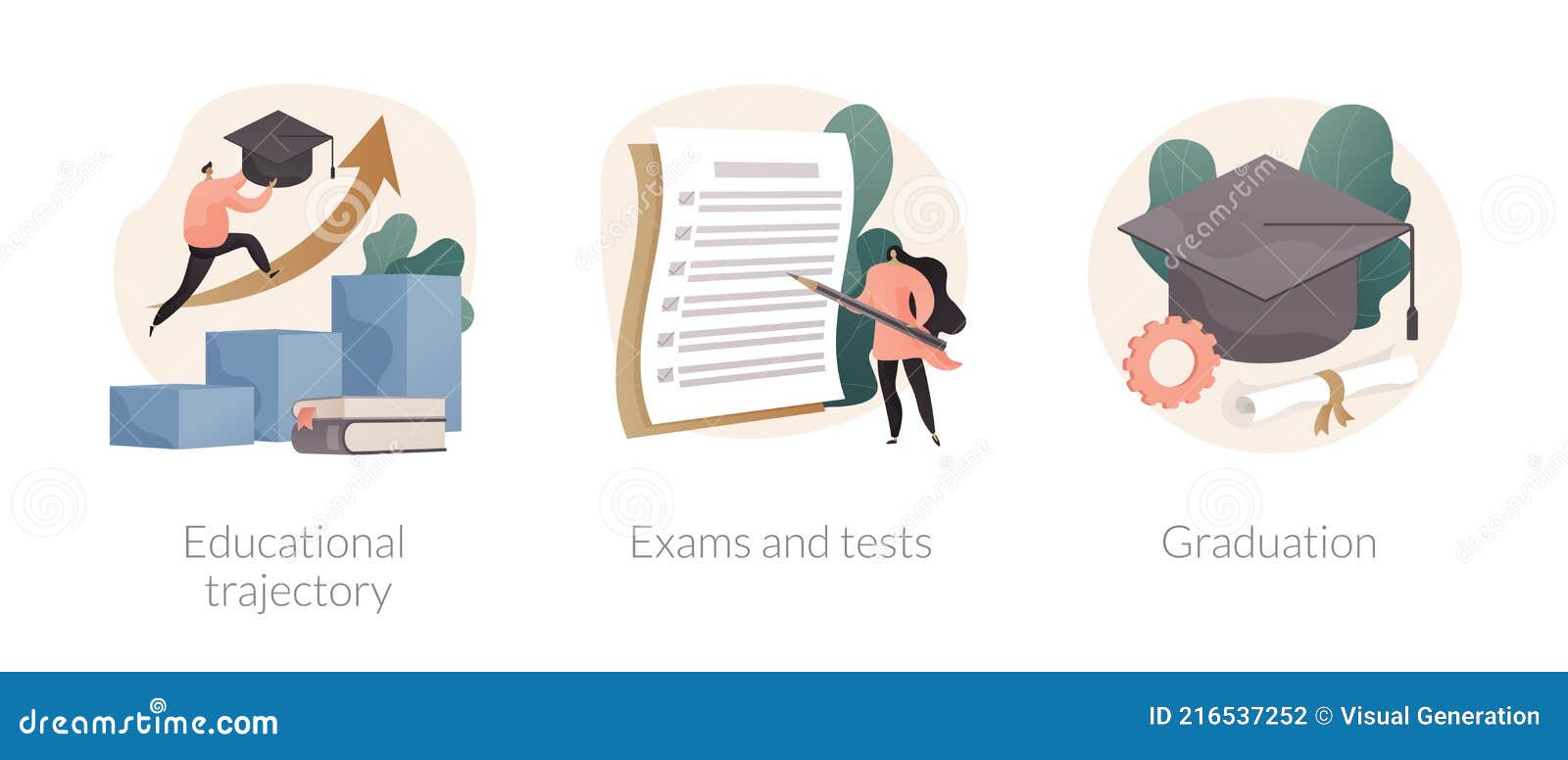 Getting an Academic Degree Abstract Concept Vector Illustrations. Stock ...