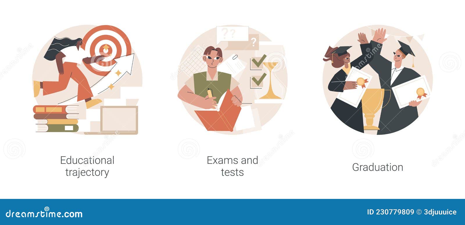 Getting an Academic Degree Abstract Concept Vector Illustrations. Stock ...