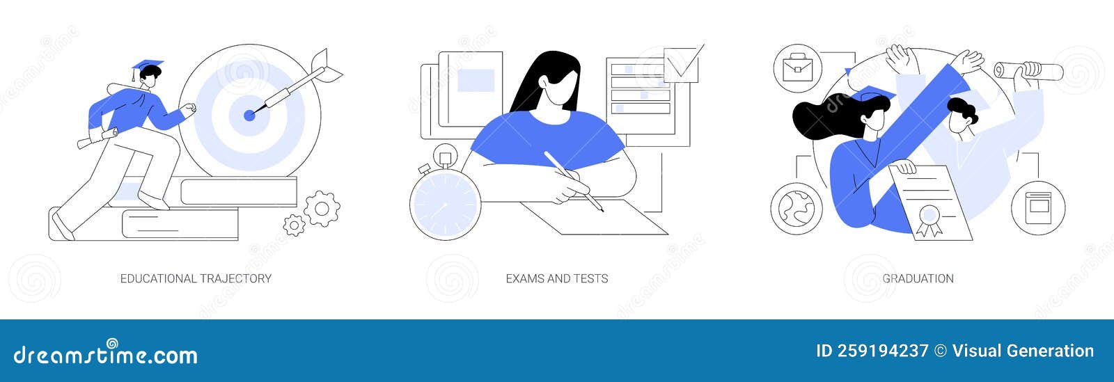 Getting an Academic Degree Abstract Concept Vector Illustrations. Stock ...