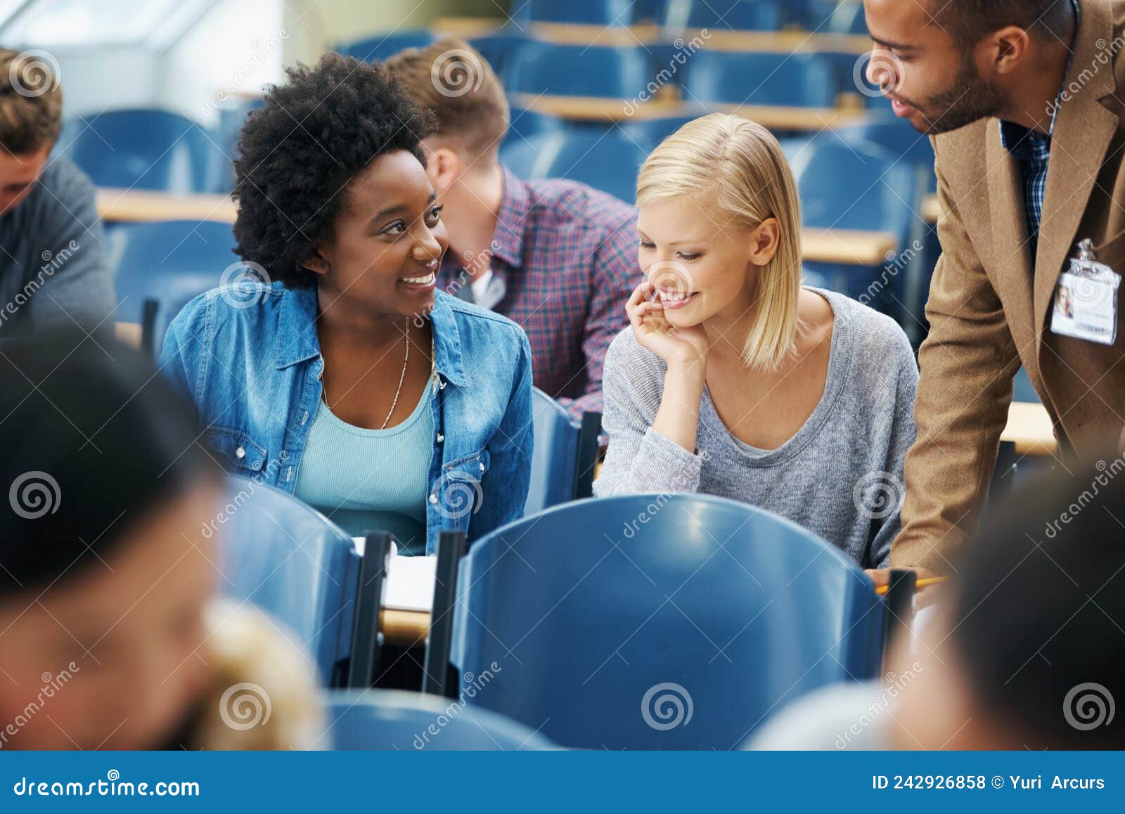 Getting Ahead with Her Education. a Gorgeous Young Student in the ...